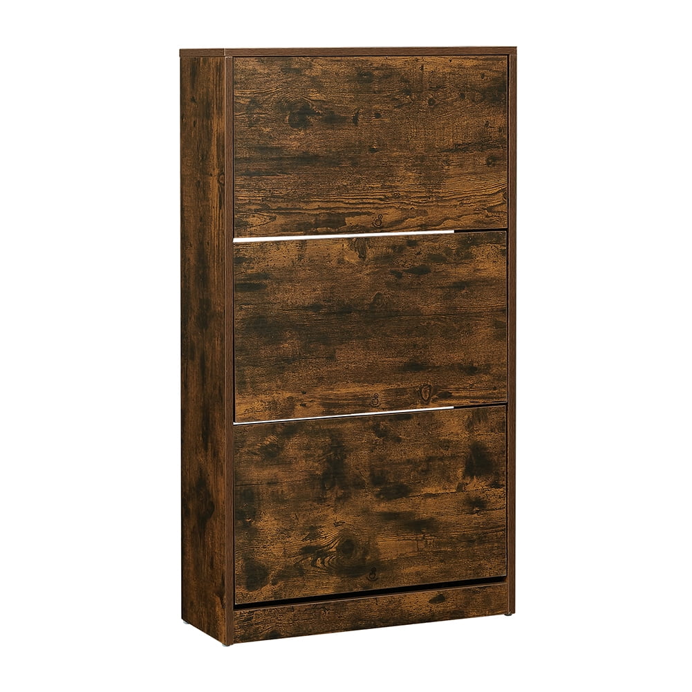 Fulvari 3-tier Wooden Shoe Cabinet Freestanding Shoe Cabinet With 3 ...