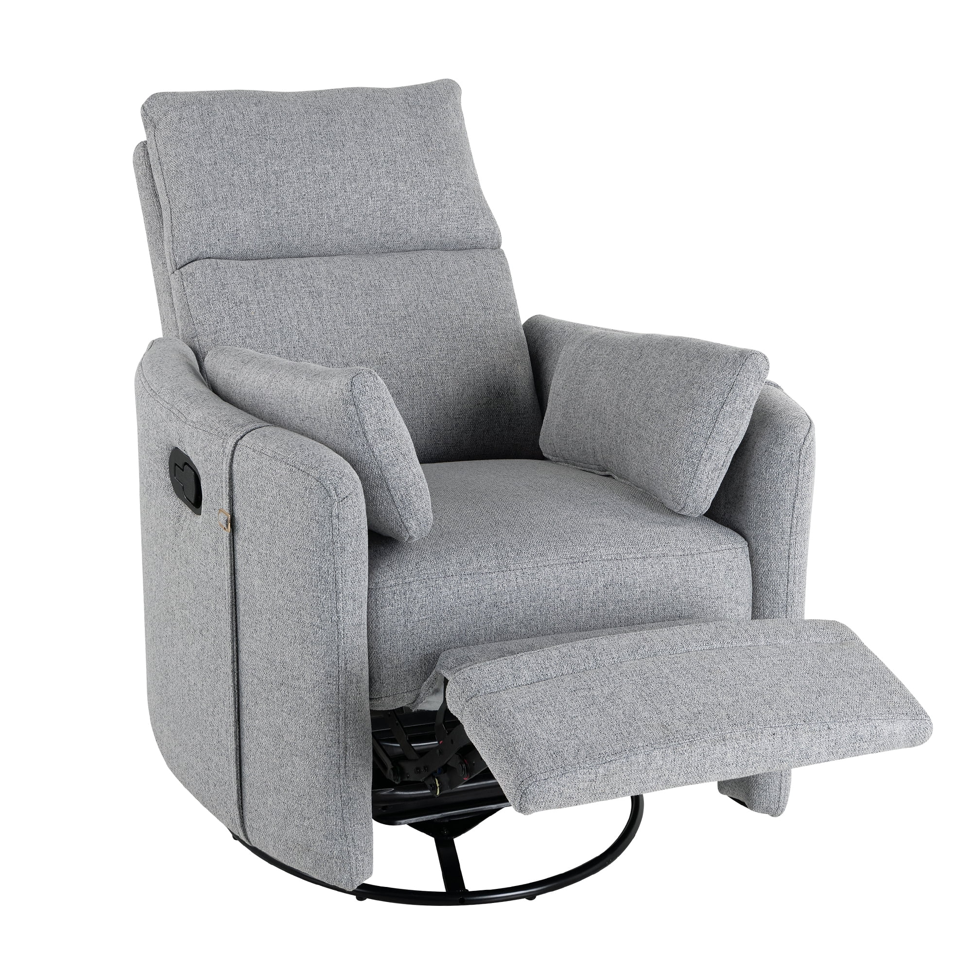 Fulvari 360° Swivel Recliner Chair With Detachable Pillow, Backrest ...