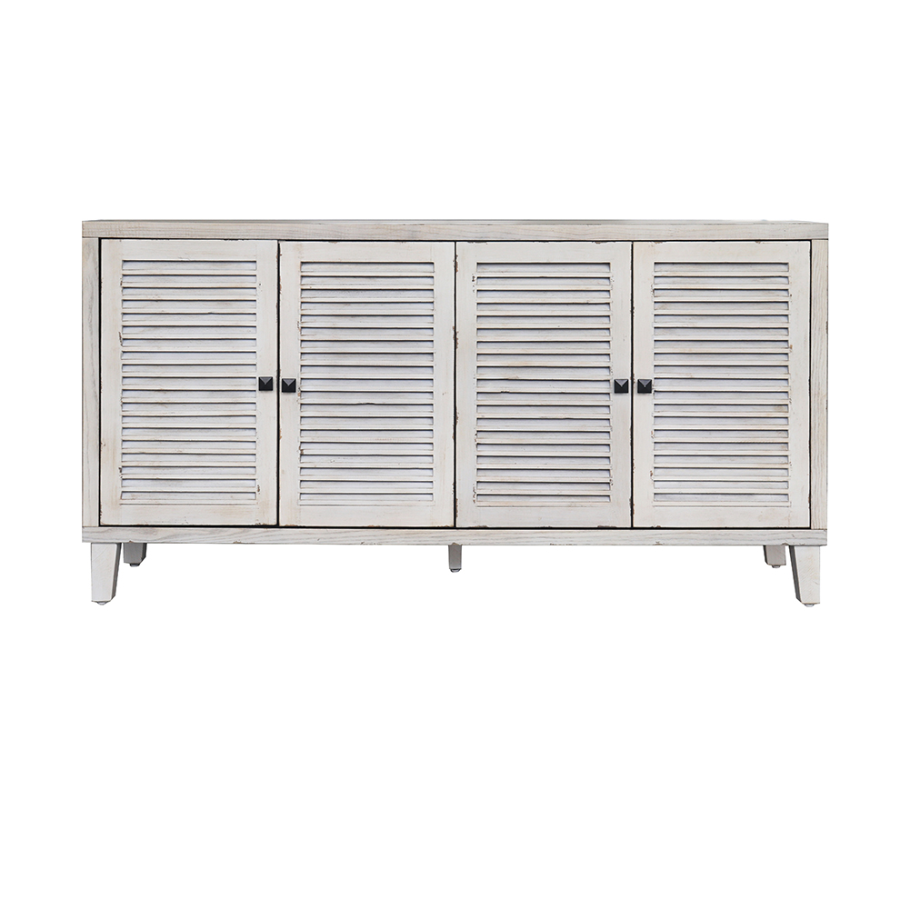 Fulvari 4 Shutter Door Wooden Sideboard Buffet Server Cabinet for ...