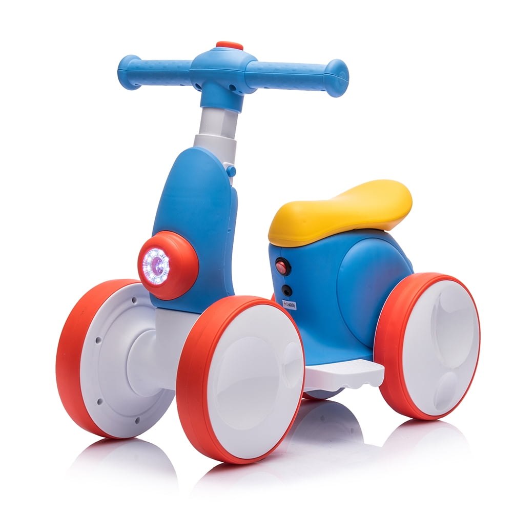 Fulvari Baby Balance Walker Bike, 4 Wheels Electric Ride on Bike With ...