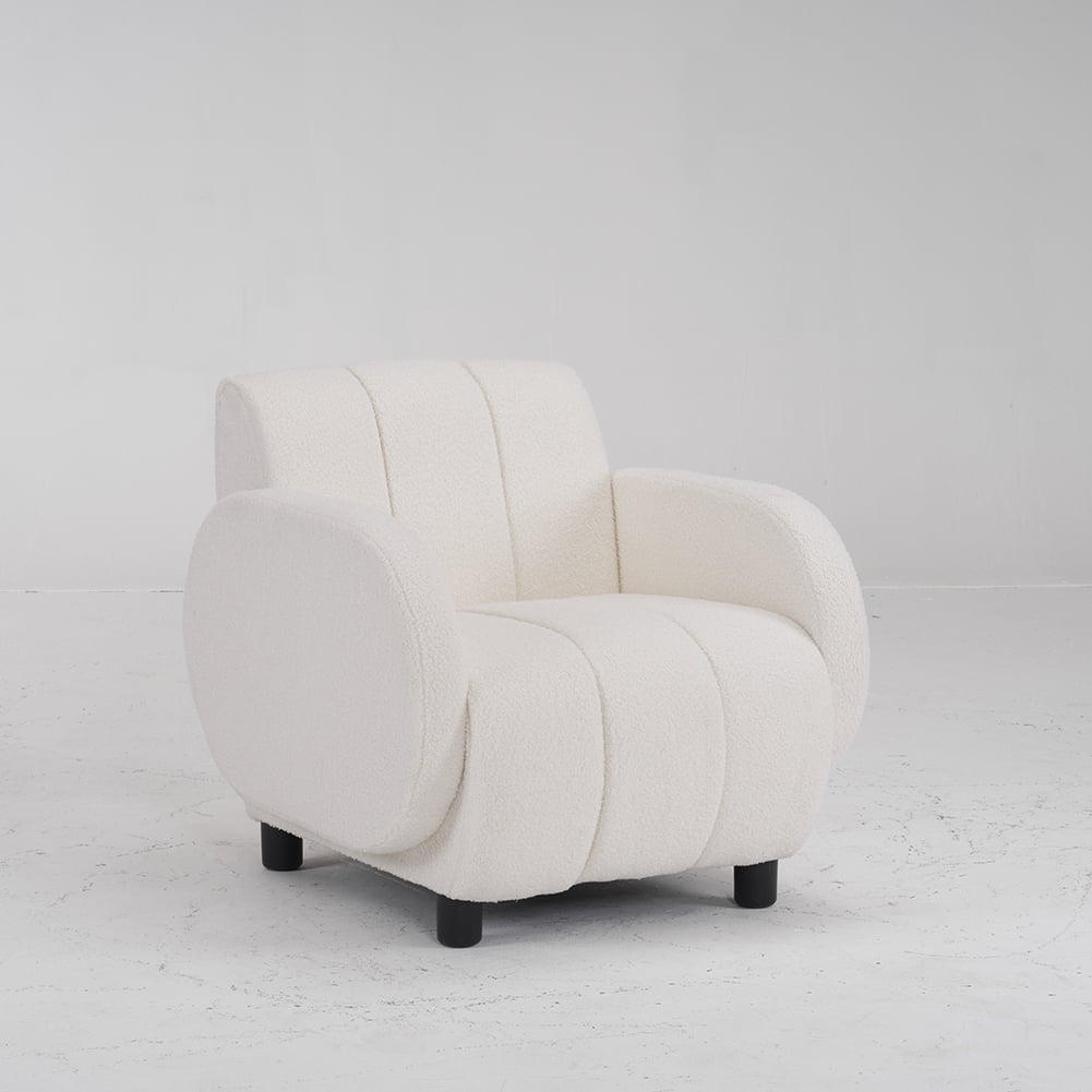 Fulvari Cute Upholstered Chair with Solid Wood Frame Chair, 330lb ...