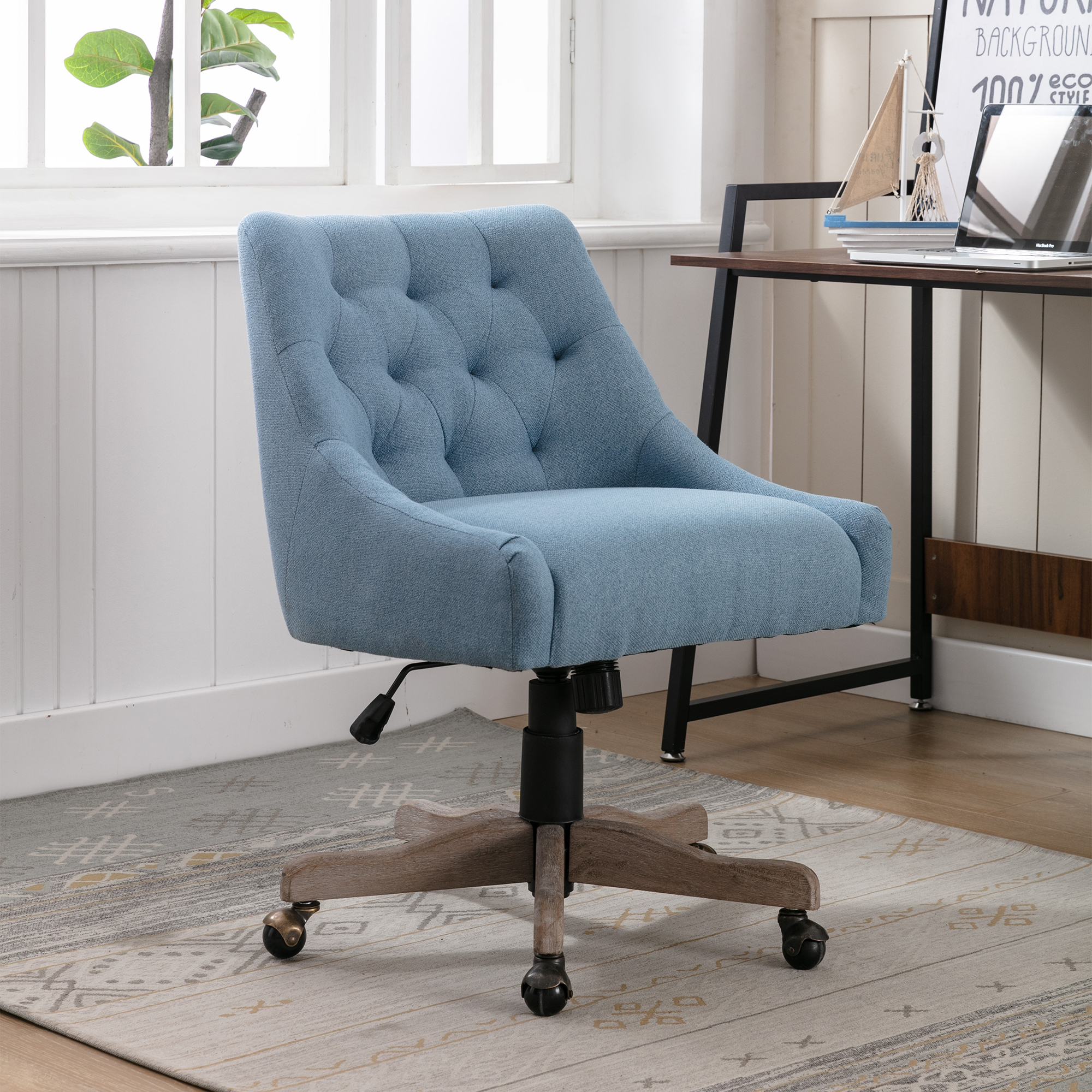 Fulvari Swivel Office Desk Chair With 360-Degree Swivel Casters Modern ...