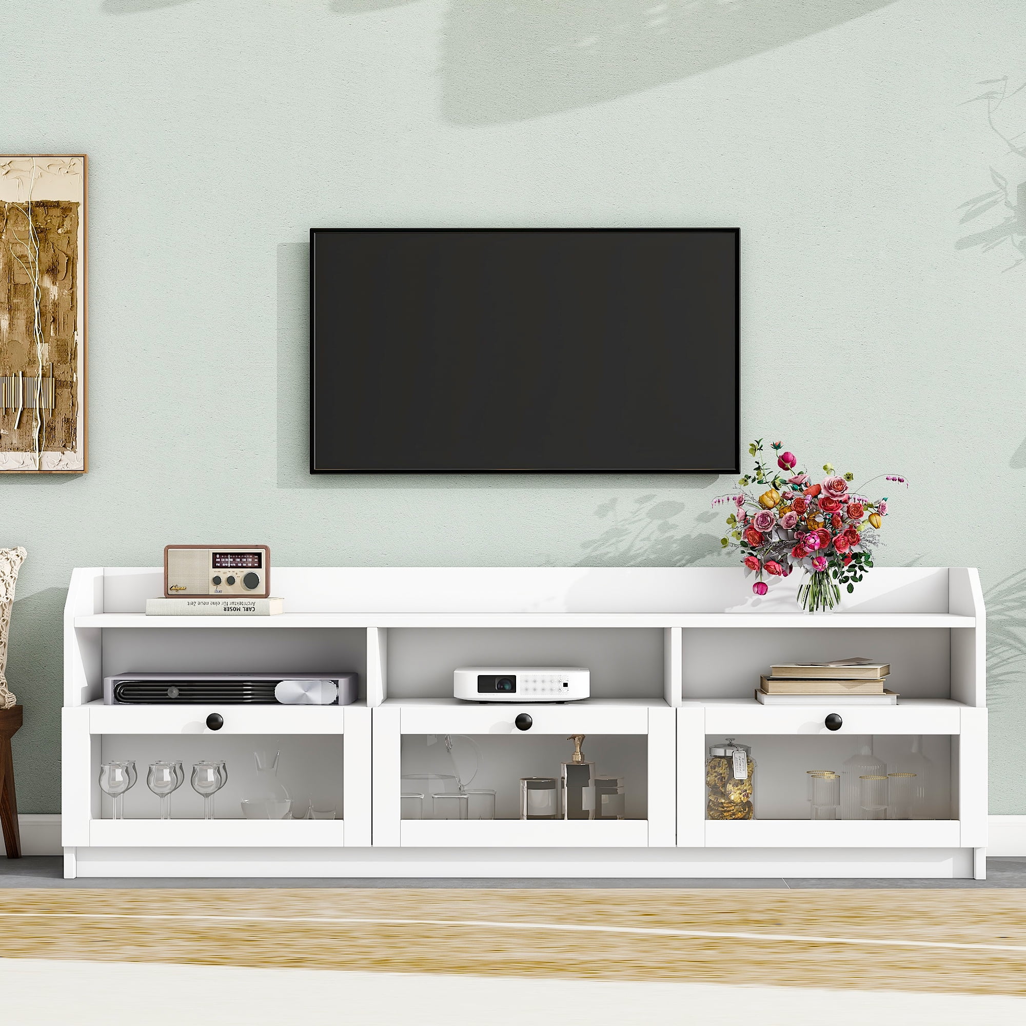 Fulvari TV Stand for TVs up to 65" Modern Entertainment Center Large ...