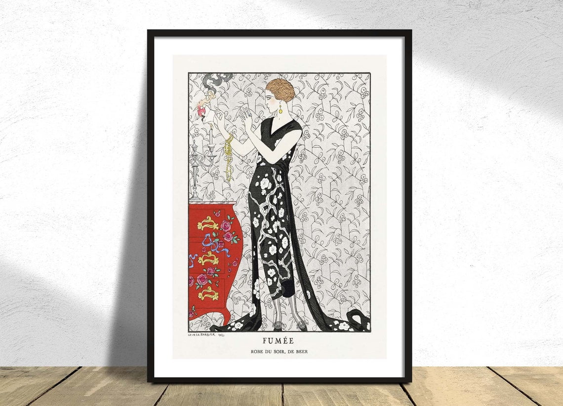 Fumée Robe Du Soir, De Beer, George Barbier, Vintage, Print ...