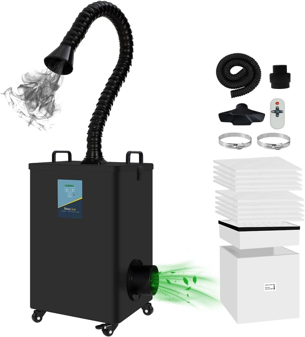 FumeClear FC-2002A Laser Fume Extractor with Exhaust for 10W–20W Laser ...