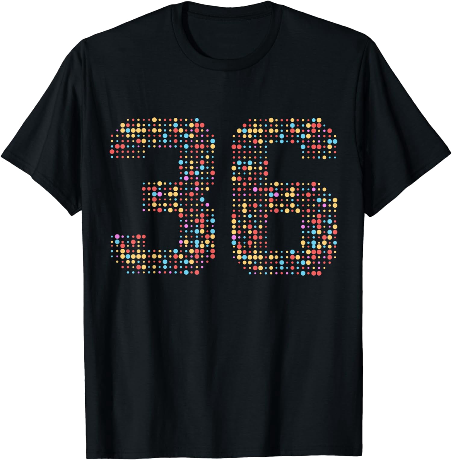 Fun 36th Birthday Polka Dot Themed 36 Year Old Boys Mens T-Shirt ...