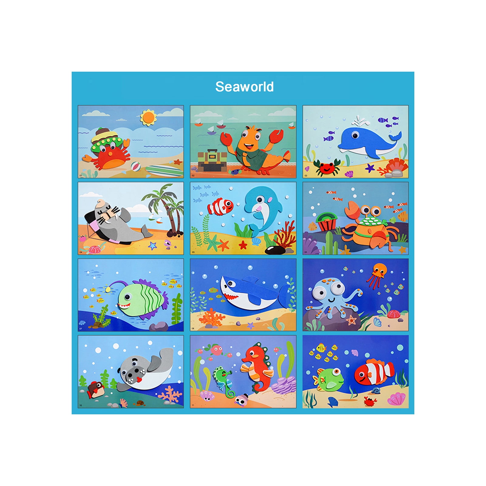 Fun 3D Sticker Painting Kit - Cognitive Development, Convenient Storage ...