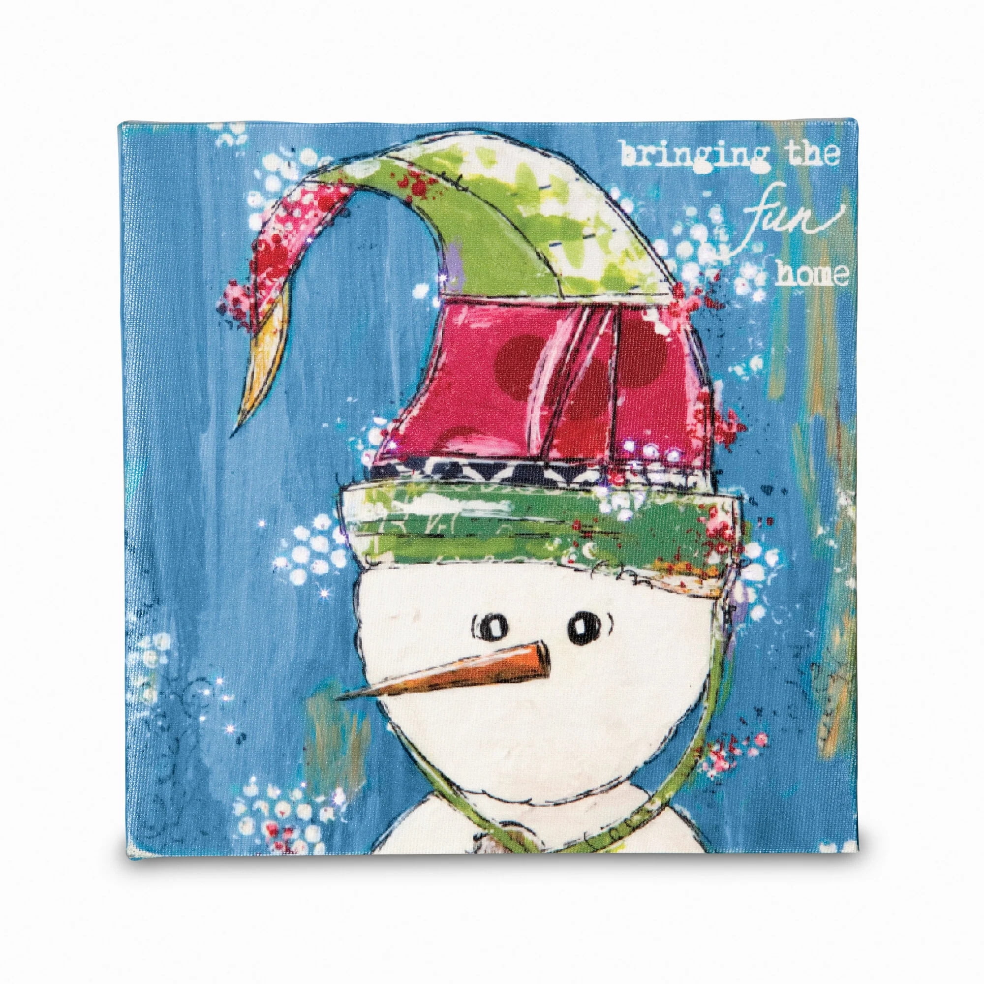 Fun 8 x 8 Fiber Optic Lit Canvas Plaque - Walmart.com