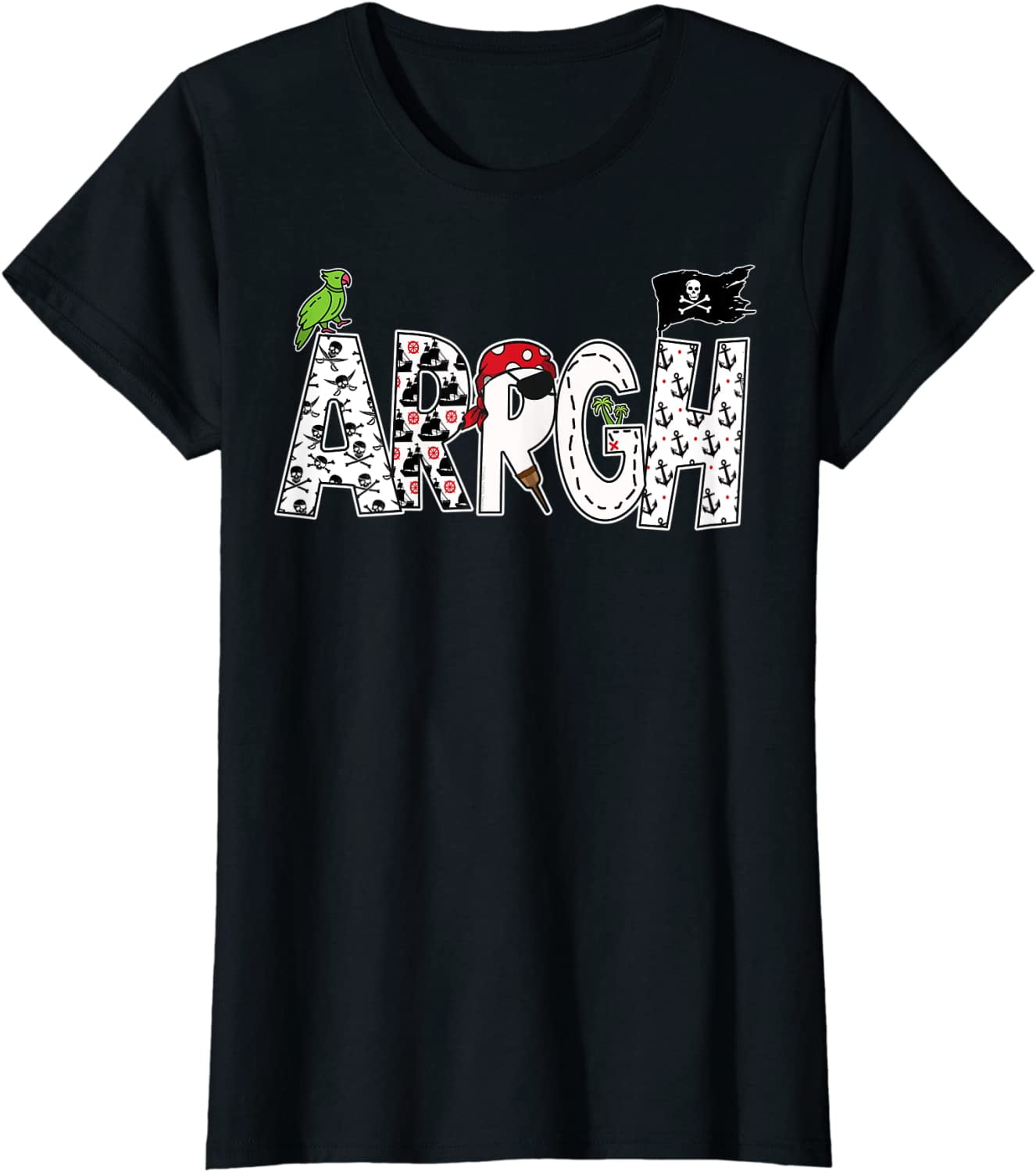 Fun ARRGH Pirate Style Pirate Costume ARGH Pirate T-Shirt - Walmart.com