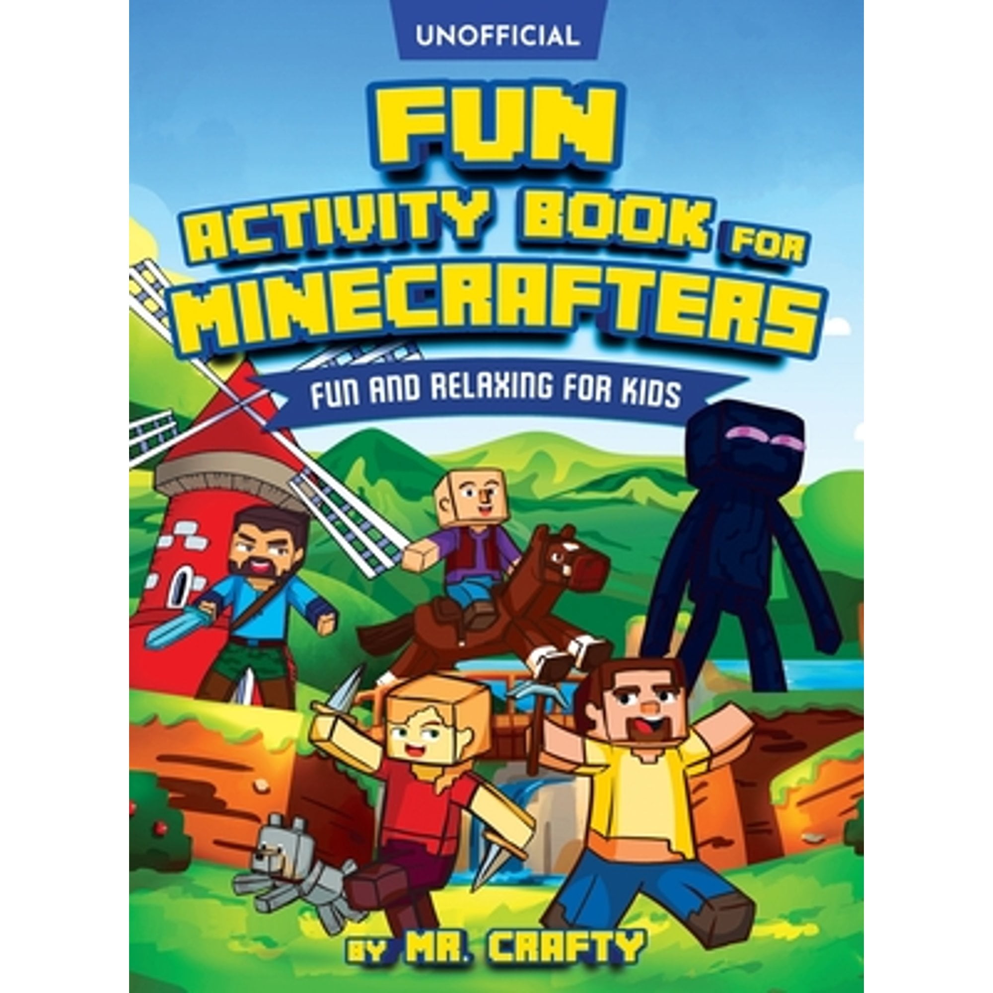 Fun Activity Book for Minecrafters: Coloring, Puzzles, Dot to Dot, Word ...
