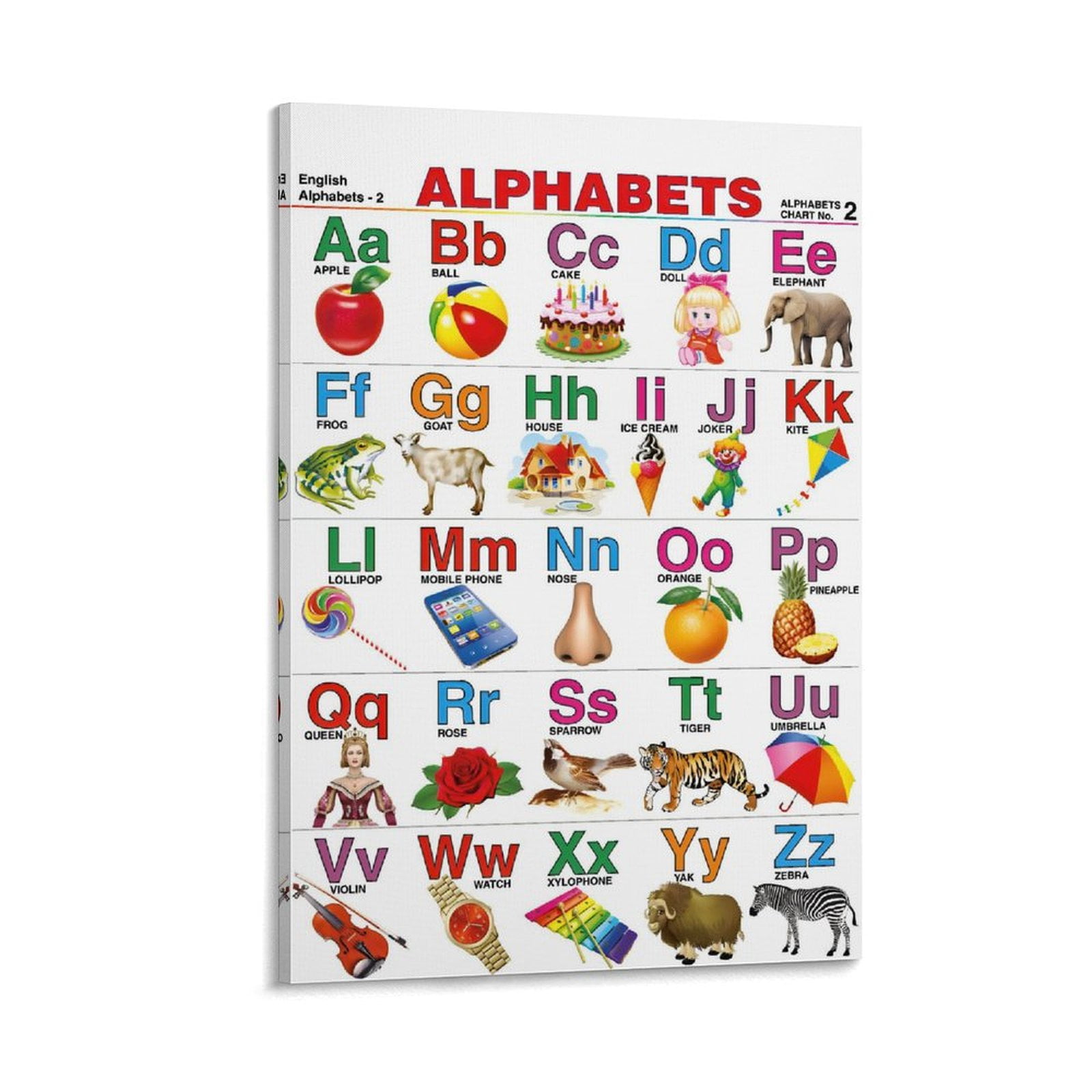 Fun Alphabet Children Identification Reference Chart Educational Poster ...