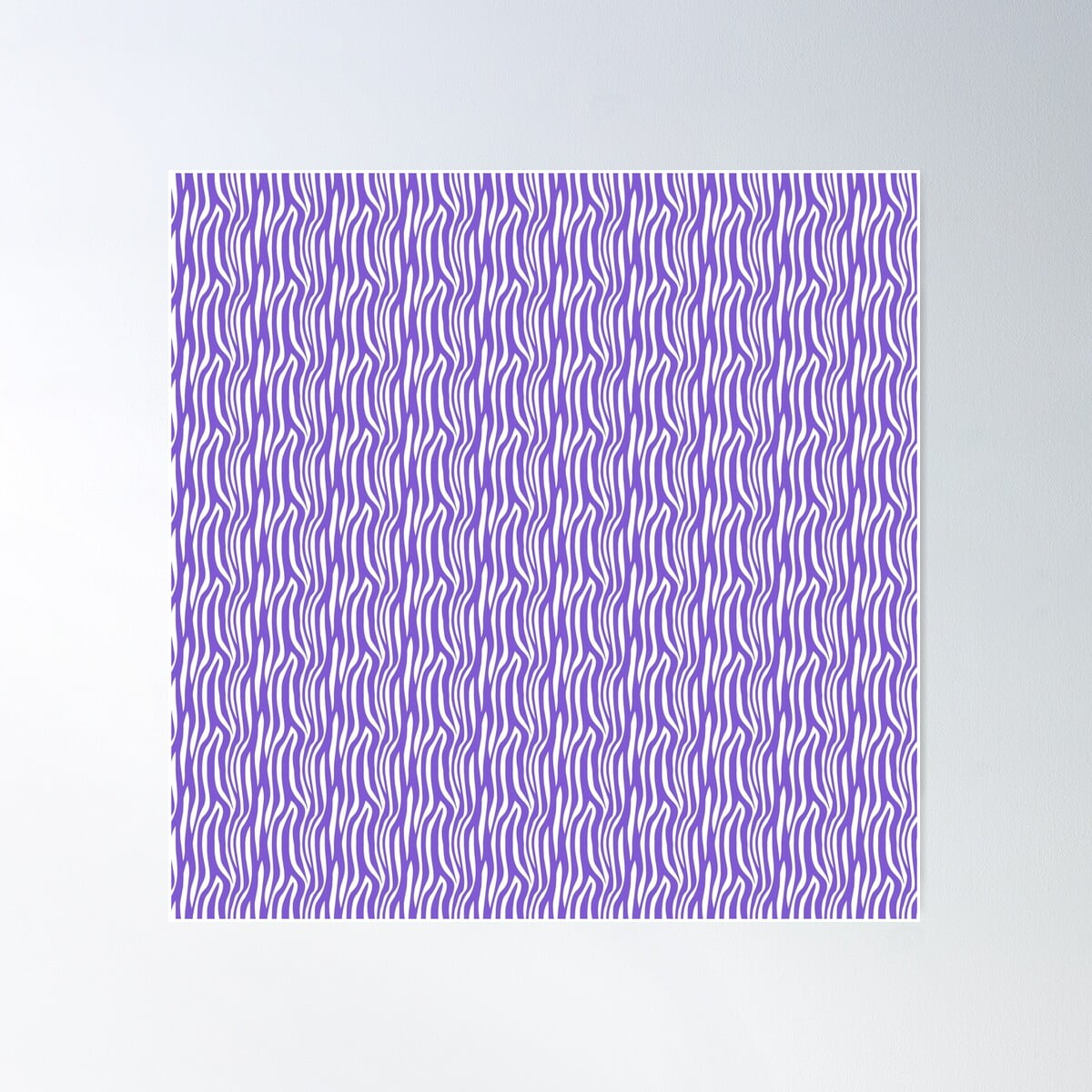 Fun And Funky Purple Tiger Stripe Pattern Poster Wall Art, Modern Wall ...