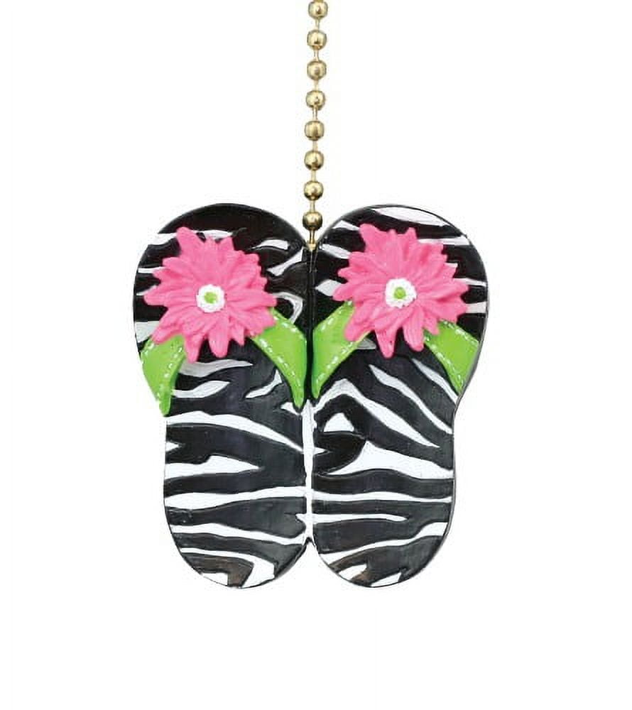Fun Animal Zebra Print Flip Flop Sandals Ceiling Fan Light Pull ...