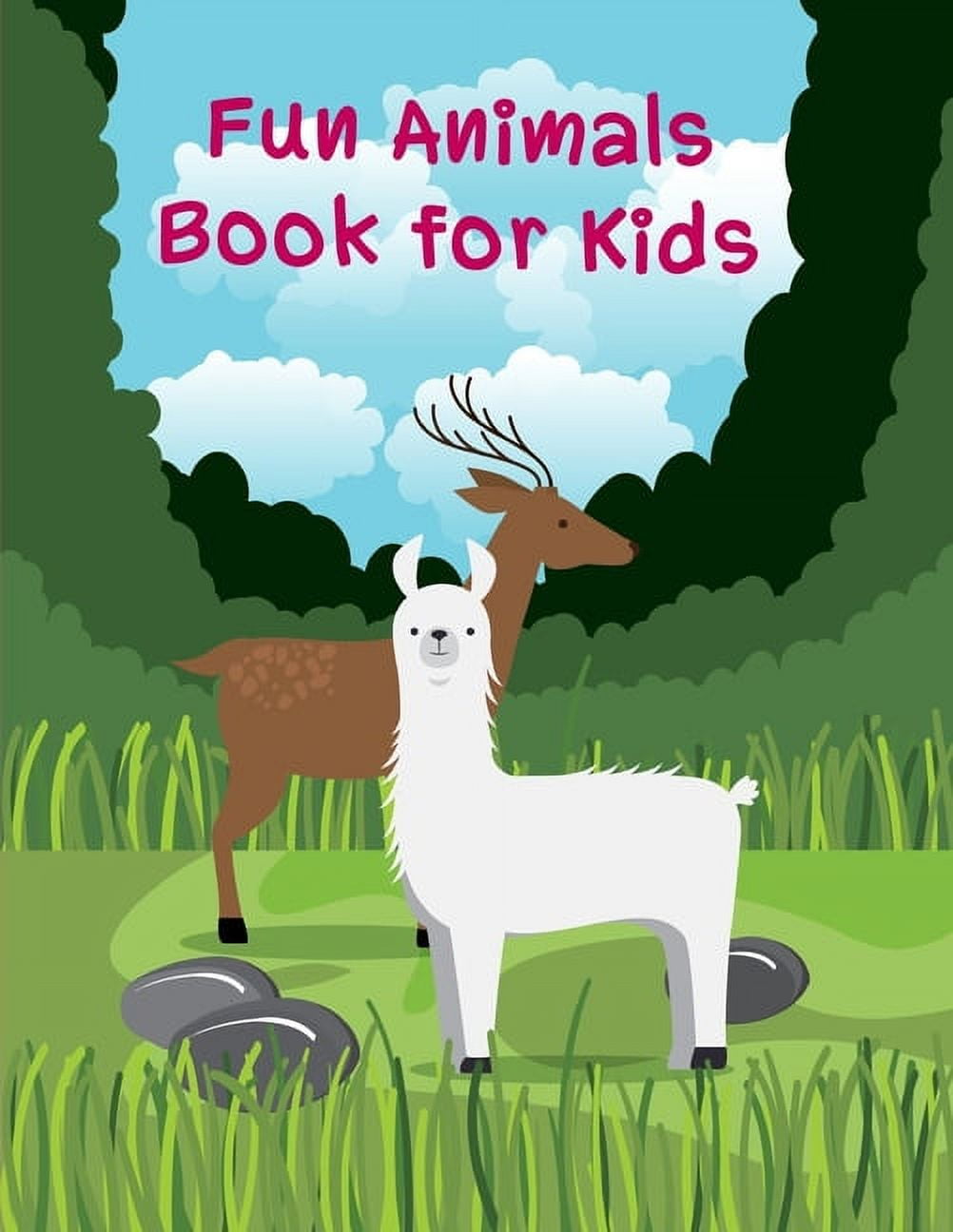 Fun Animals Book For Kids: Coloring Pages Christmas Book, Creative Art ...