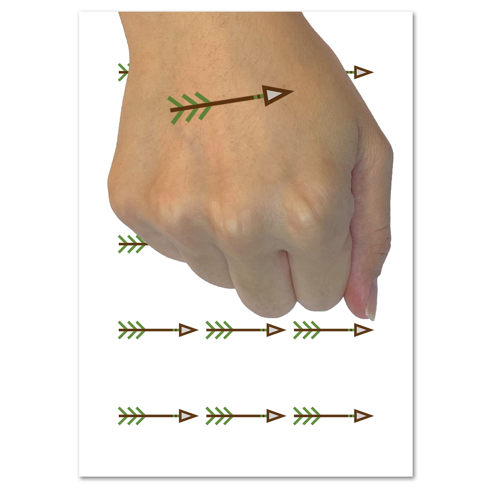 Fun Arrow Water Resistant Temporary Tattoo Set Fake Body Art Collection ...