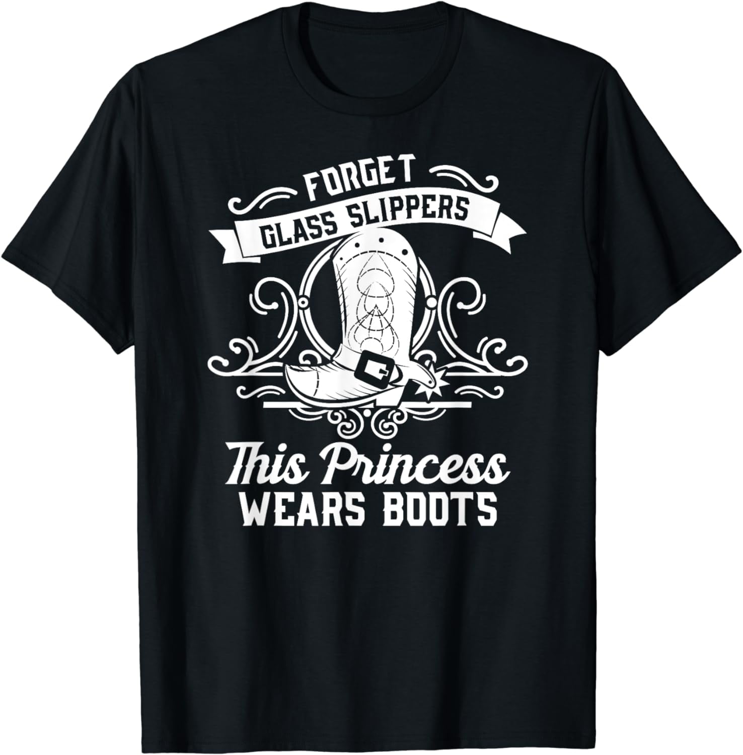 Fun Badass Princess Wears Boots Cowgirl Gift Design T-Shirt - Walmart.com