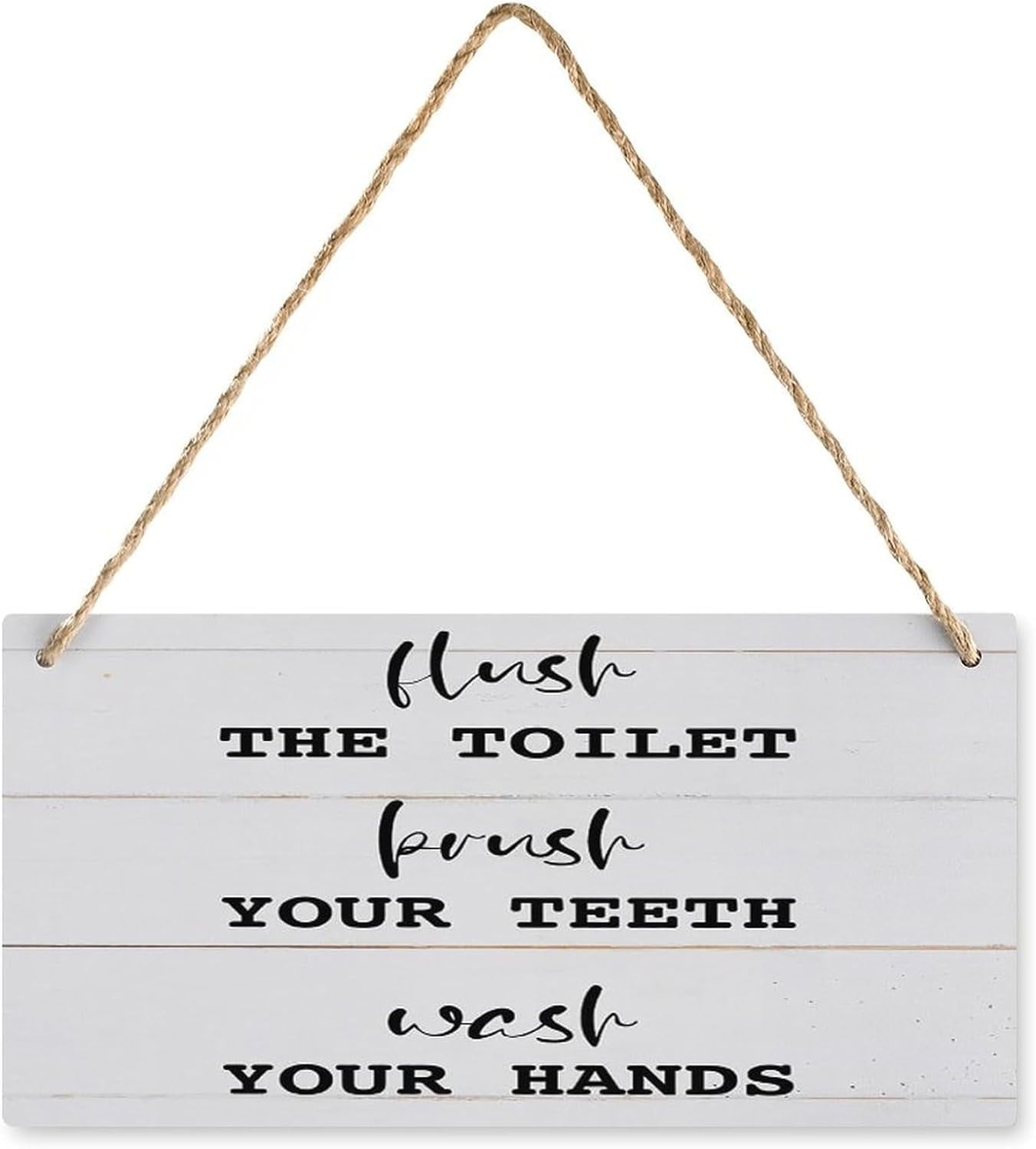 Fun Bathroom Quote Rustic Wooden Sign Hanging Rustic Wall Decor 12x6 ...