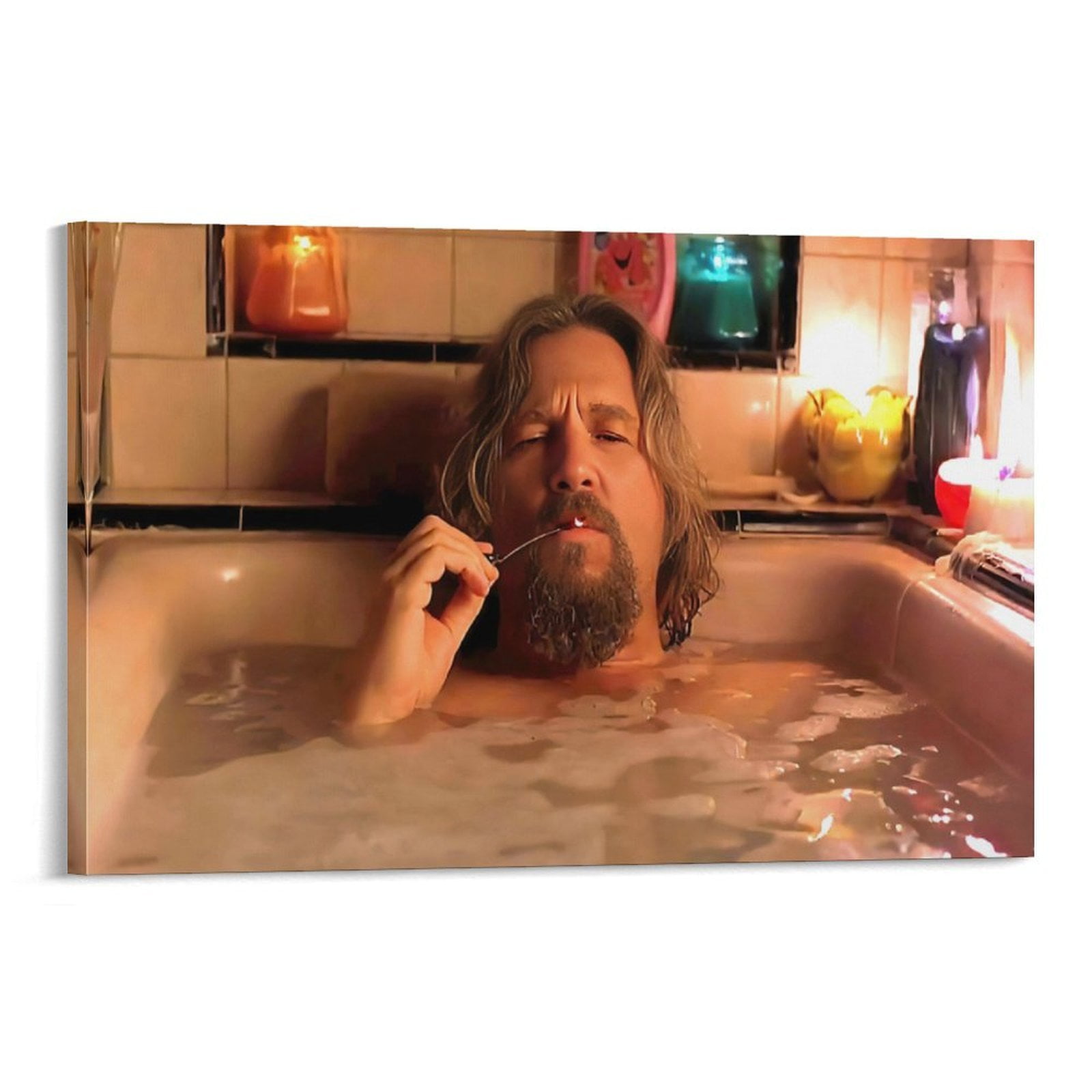 Fun Bathroom Wall Decor Art The Big Lebowski Movie Poster Canvas Print ...