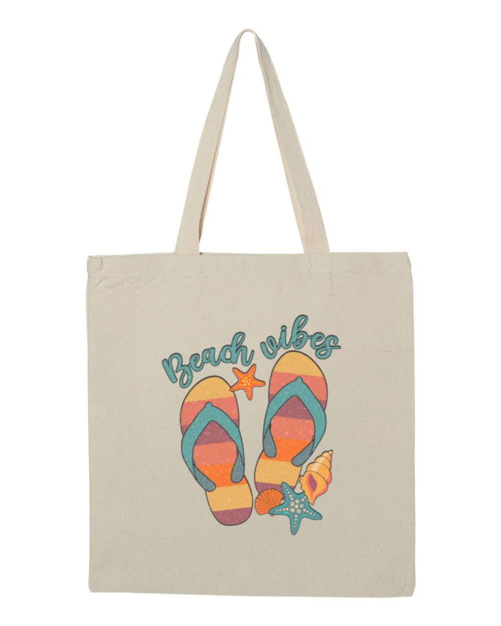 Fun Beach Vibes With Flip Flops For Summer Vacation Tote - Walmart.com