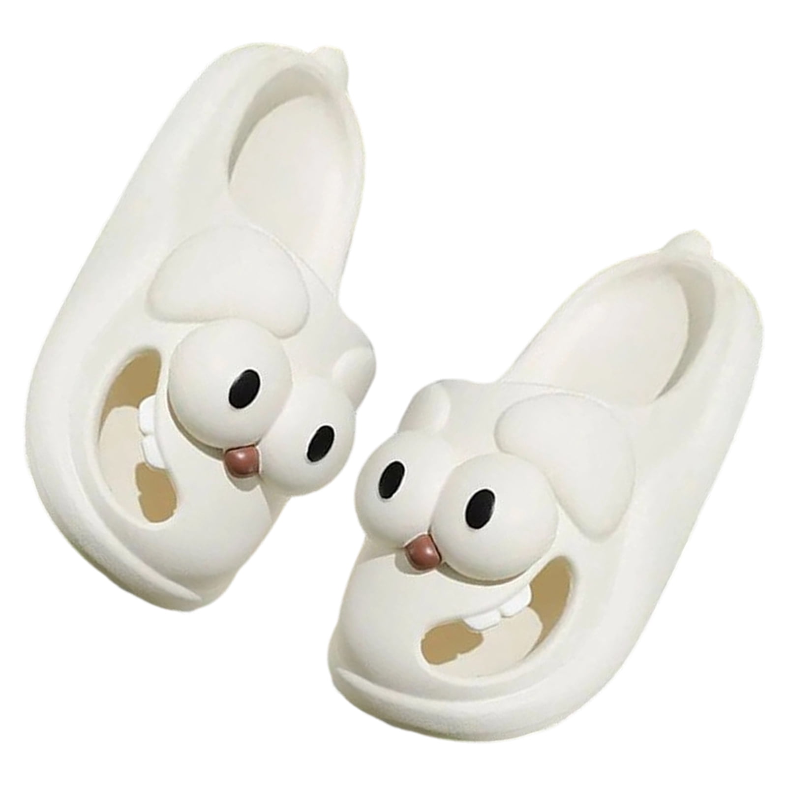Fun Big Eye Shower Shoe PVC Anti Slip Shower Slippers Women's Bathroom ...