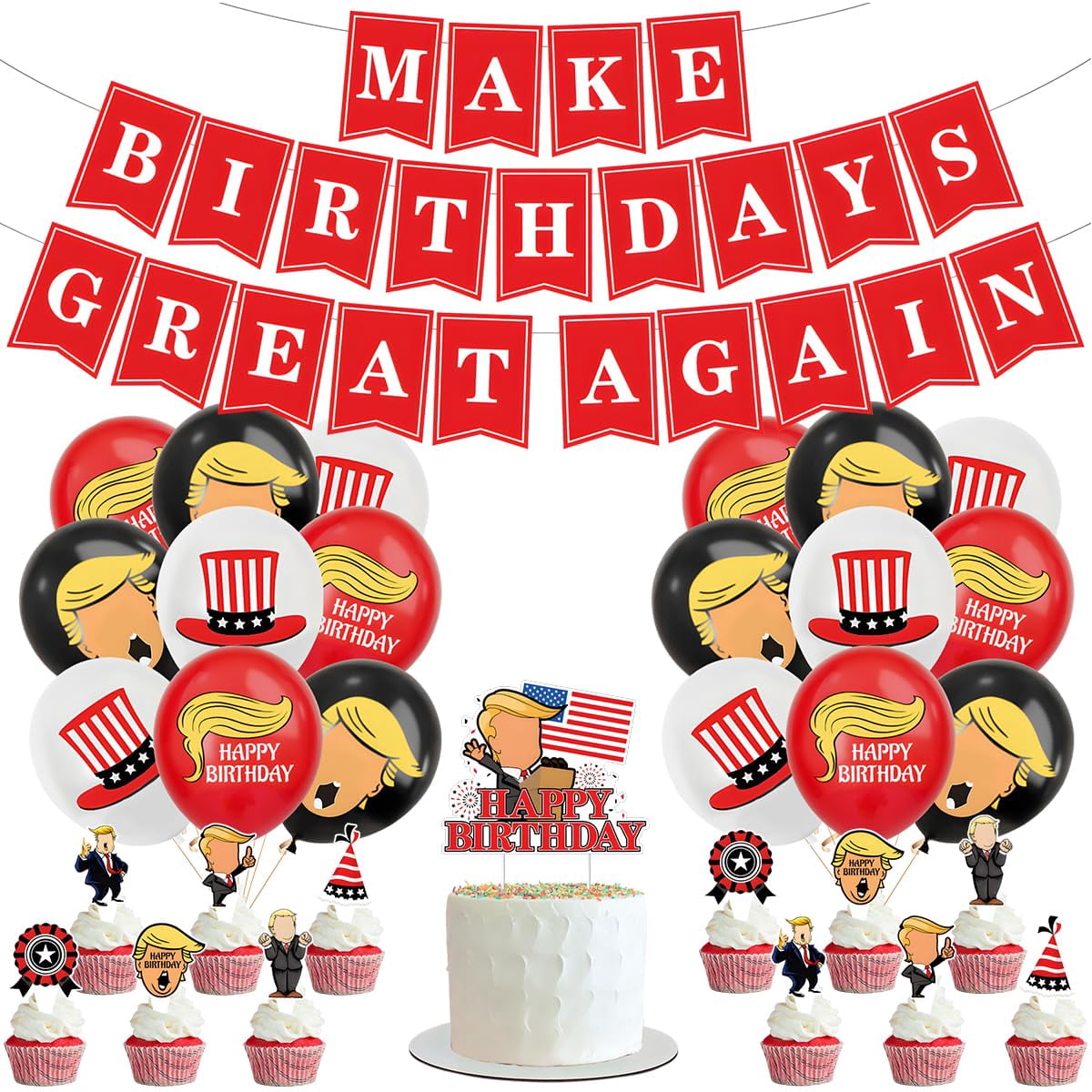 Fun Birthday Party Supplies, SSF20 ‘Make Birthdays Great Again' Party ...