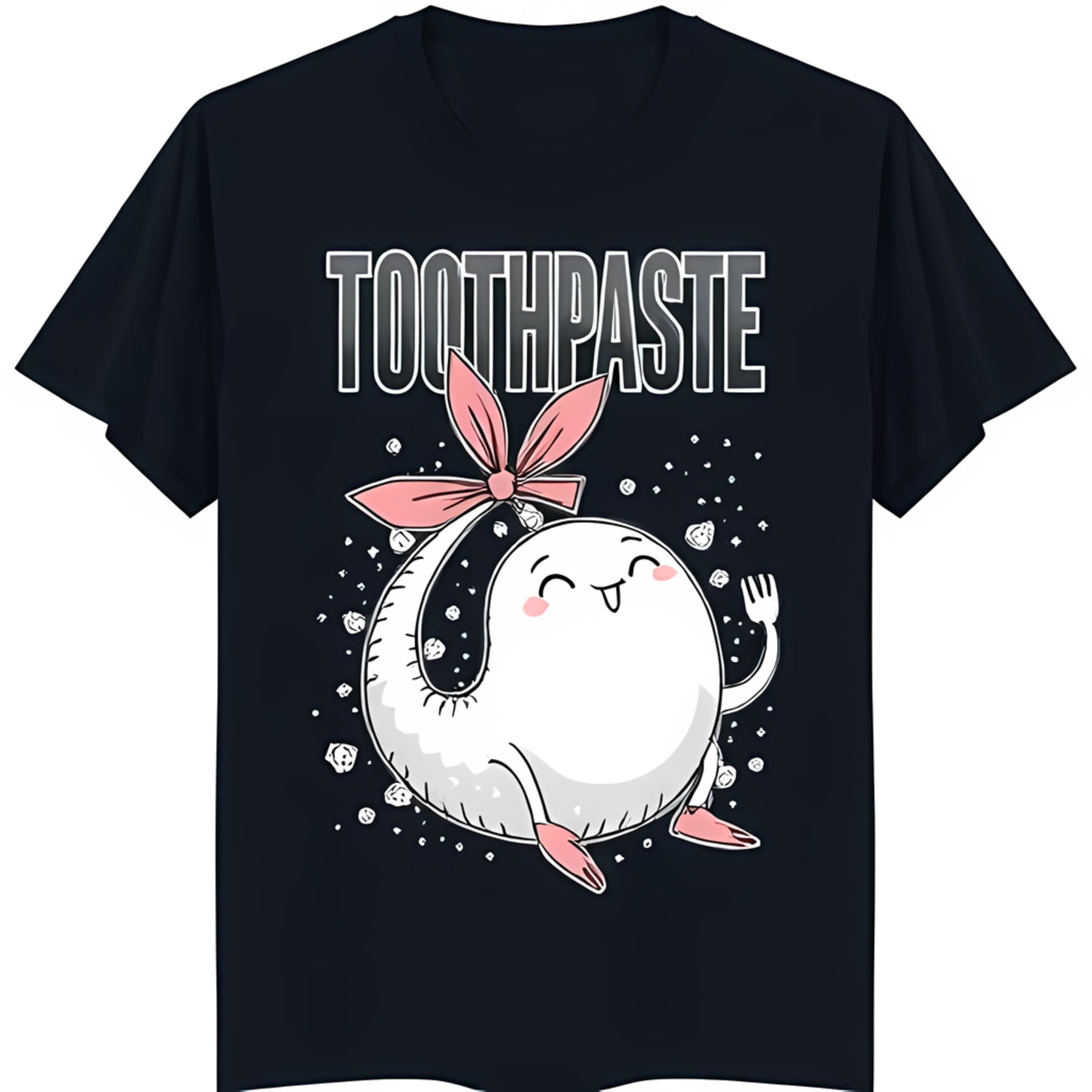 Fun Blue T-Shirt with Cartoon Toothpaste Graphic & Stars - Walmart.com