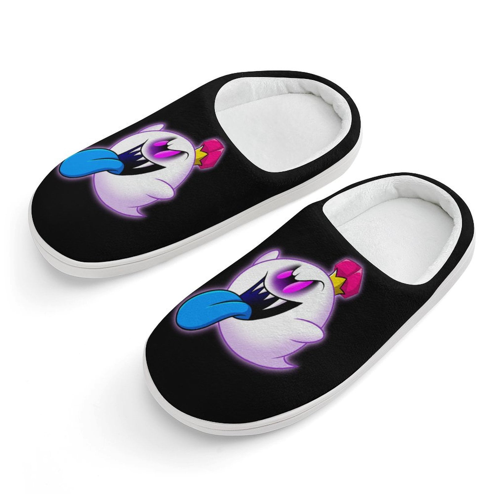 Fun Boo Luigi's Mansion Cotton Slippers For Kids Winter Warm Soft Plush ...