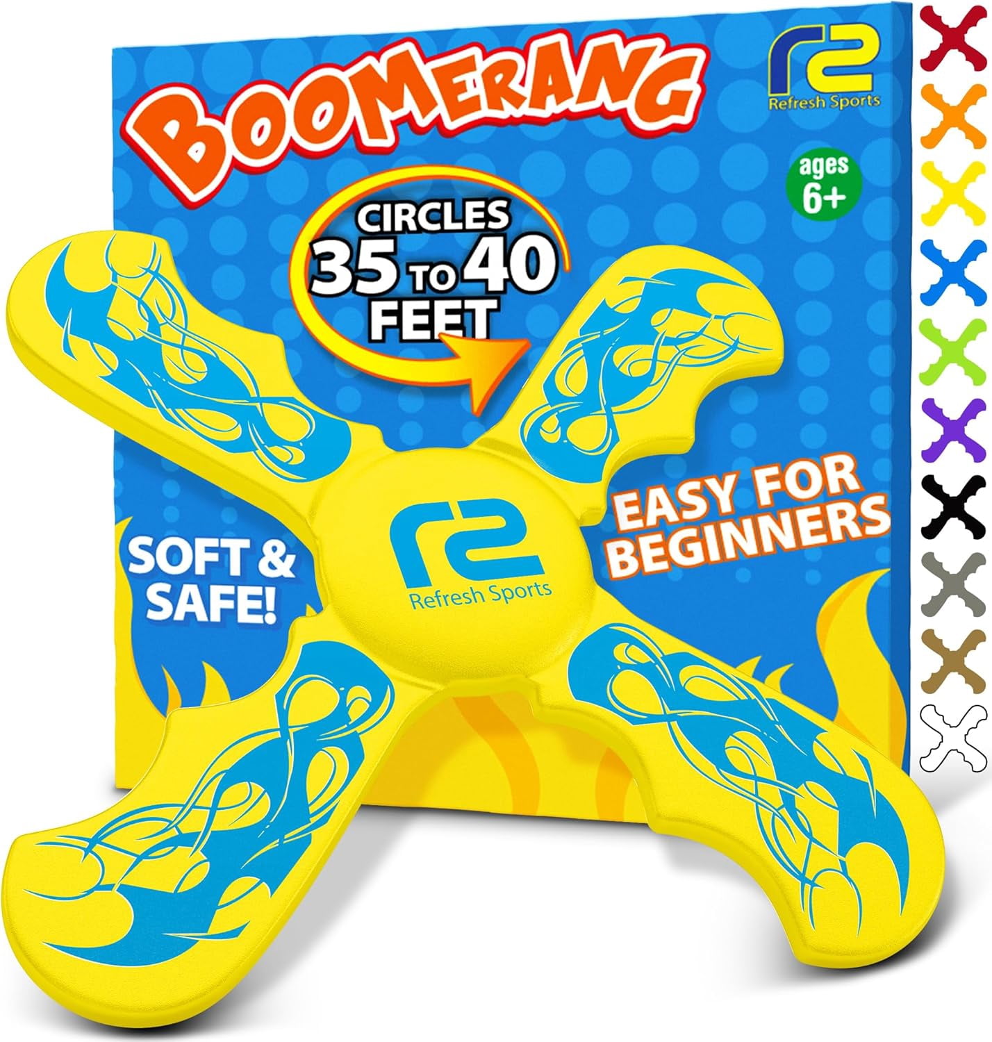 Fun Boomerang - Kids Outdoor Flying Disc Game - Soft & Easy to Use ...