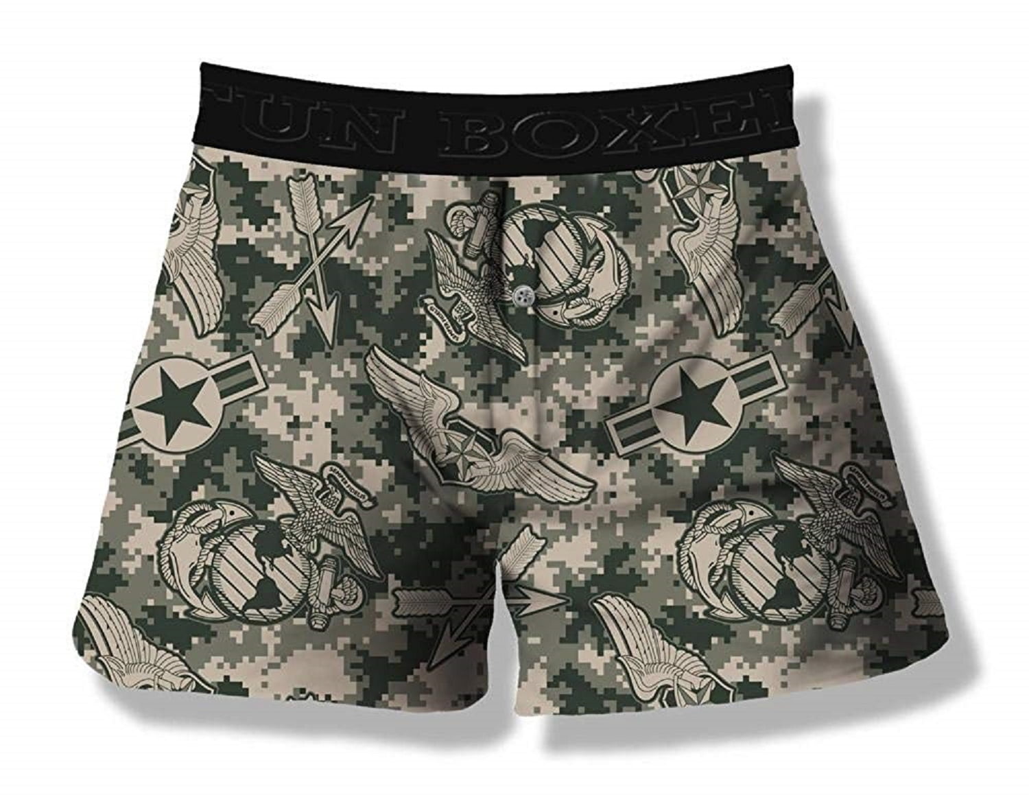 Fun Boxers Adult Men Fun Prints Boxer Shorts (Digital Camo ACU ...