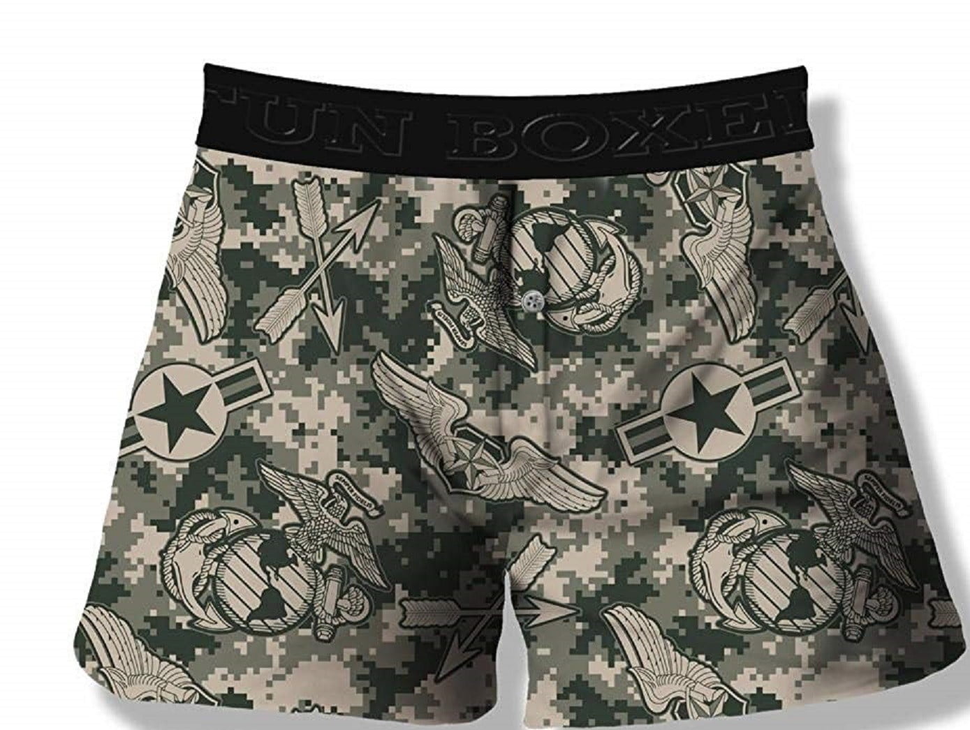 Fun Boxers Adult Men Fun Prints Boxer Shorts (Digital Camo ACU ...