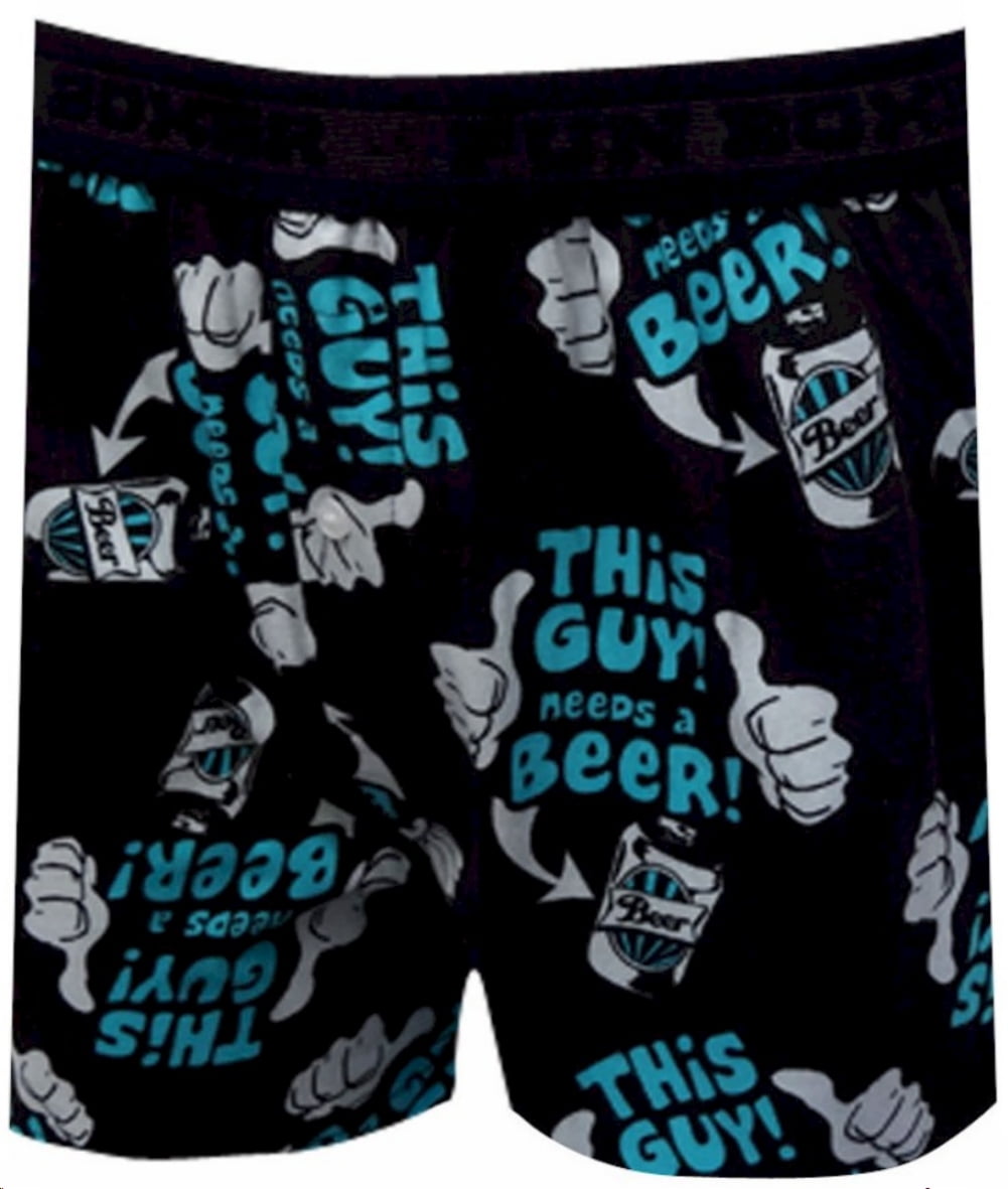 Fun Boxers Mens This Guy Needs A Beer Boxer Shorts (Small) - Walmart.com