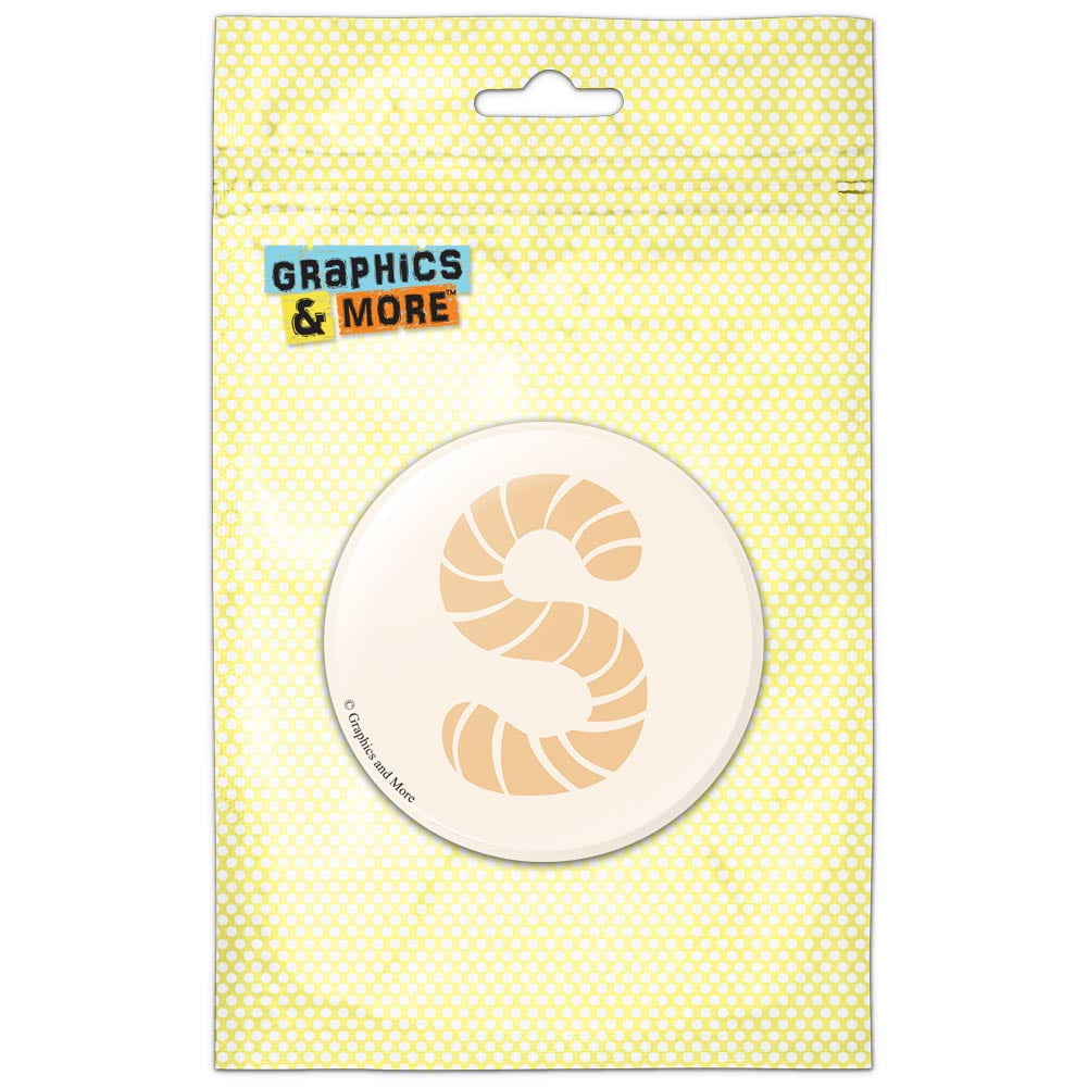 Fun Bubbly Letter S Peachy Alphabet Refrigerator Button Magnet ...