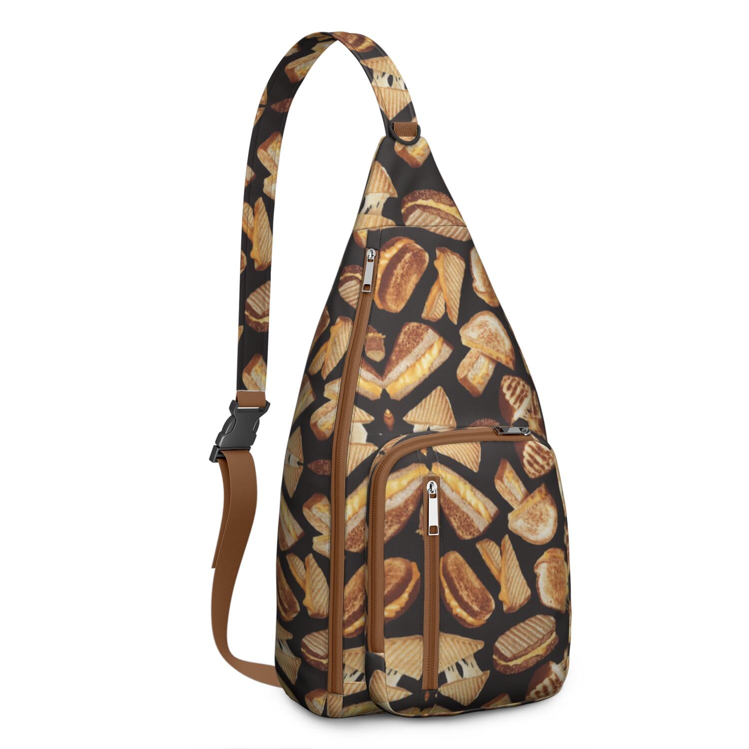Fun Burger Lover Chest Bag - Kawaii Hamburger & Fast Food Print Sling ...