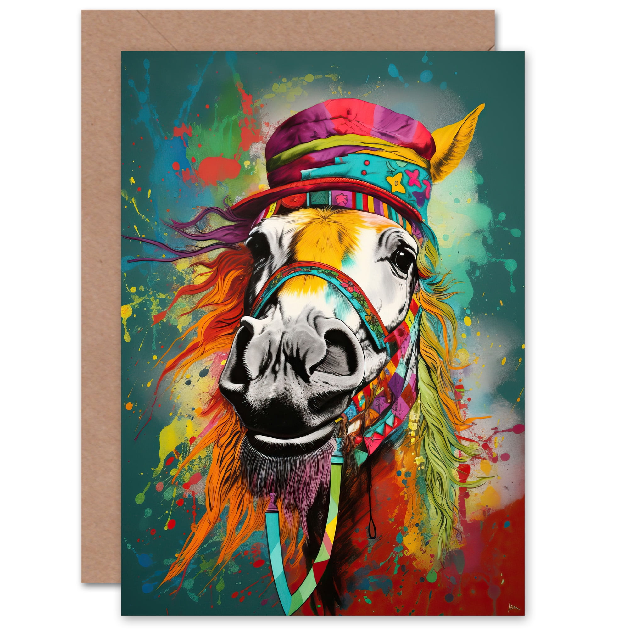 Fun Carnival Hippie Horse for Wife Her Mum Sister Daughter Mom Gran Nan ...