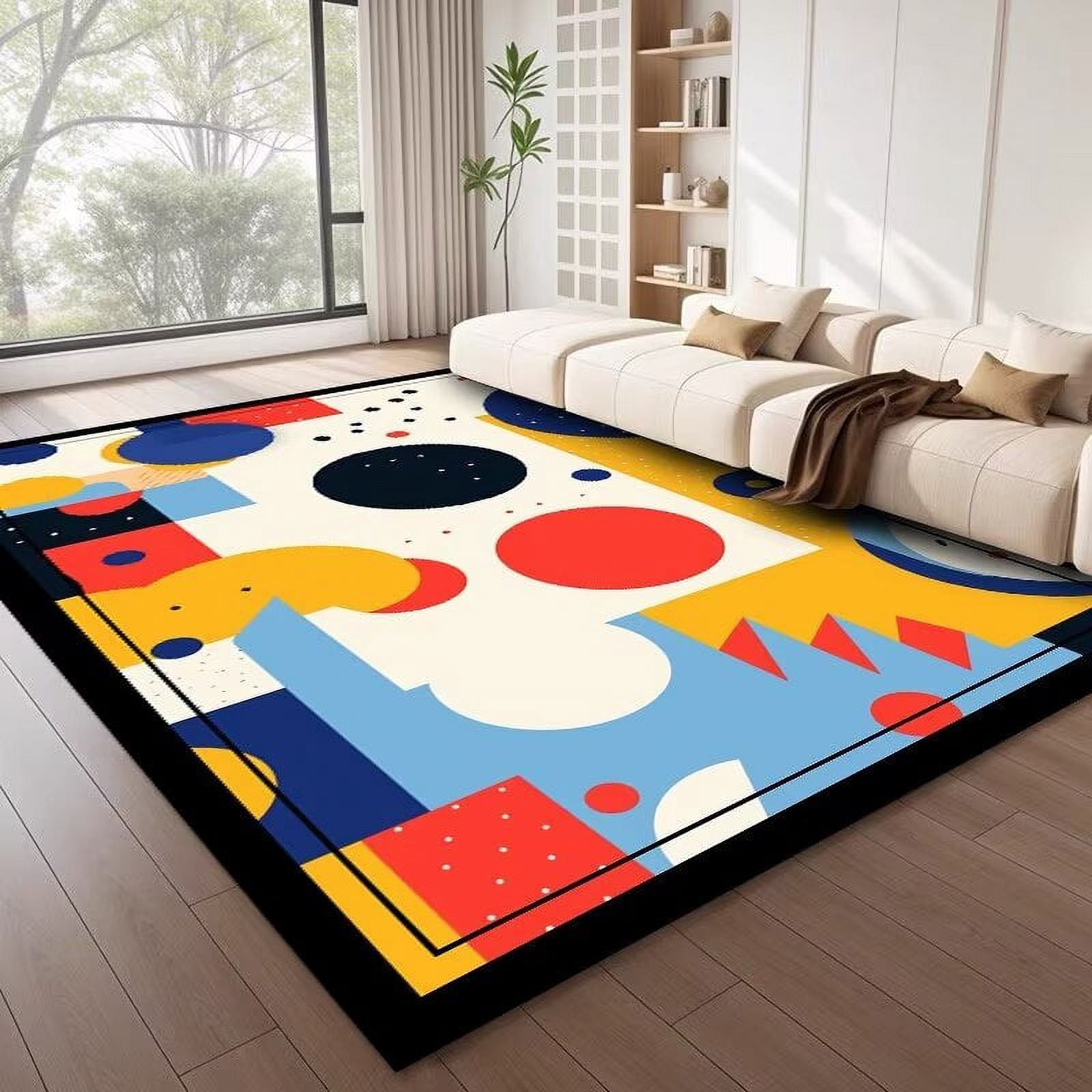 Fun Cartoon Carpet for Living Room Abstract Art Bedroom ration Rug ...