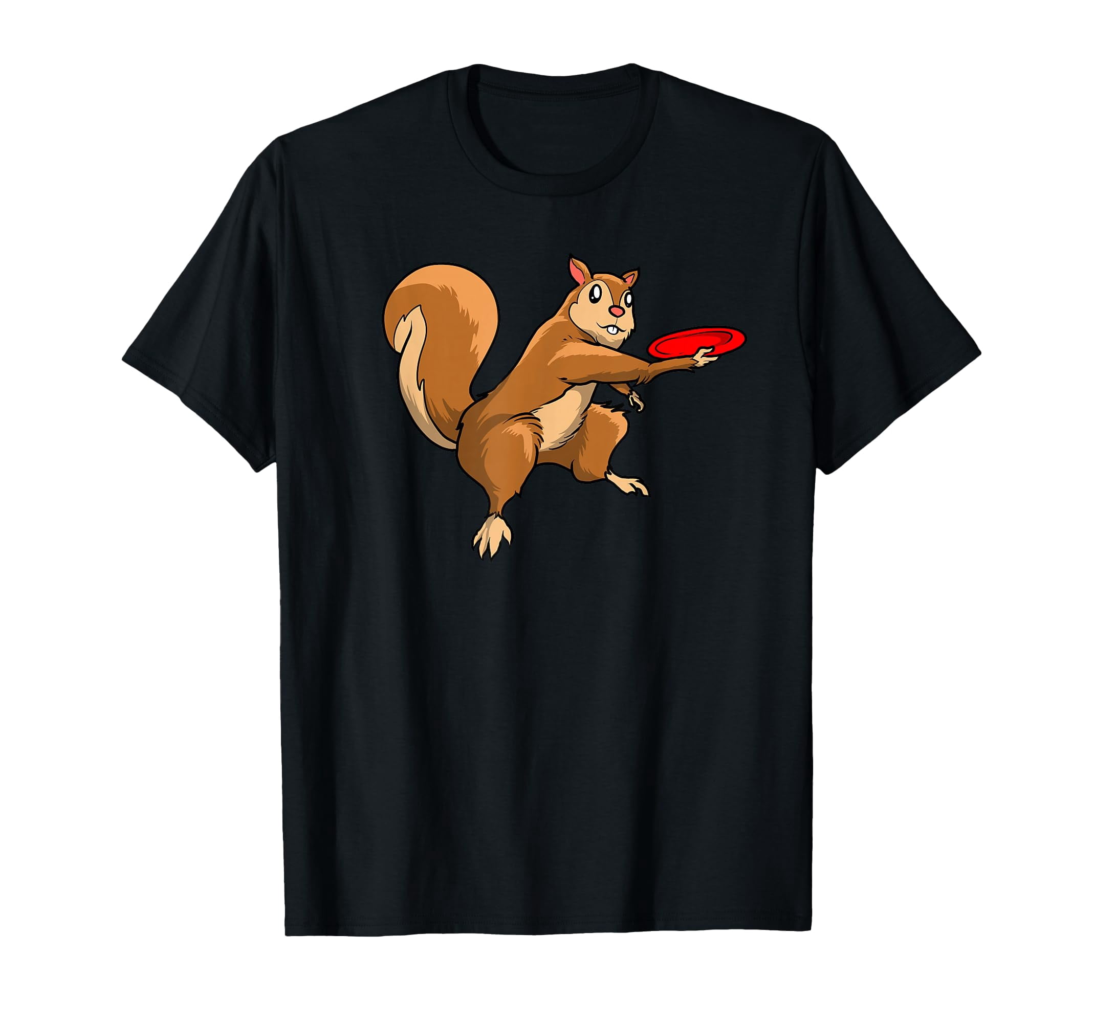 Fun Cartoon Squirrel Frolf Frisbee Golf T-Shirt for Disc Golf ...