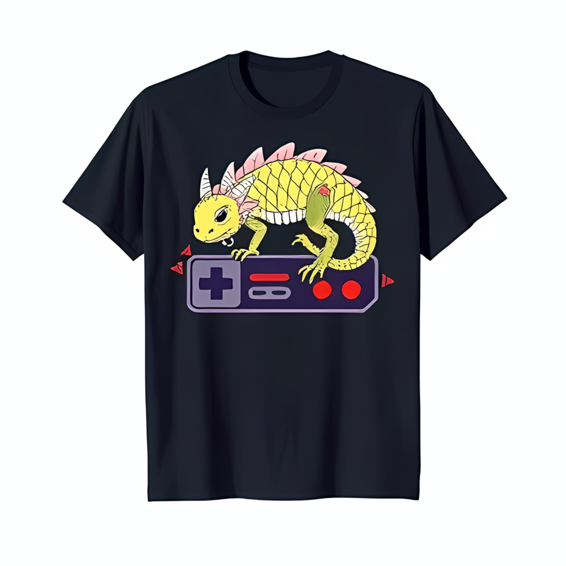 Fun Cartoon on Controller Black Graphic T-Shirt - Walmart.com