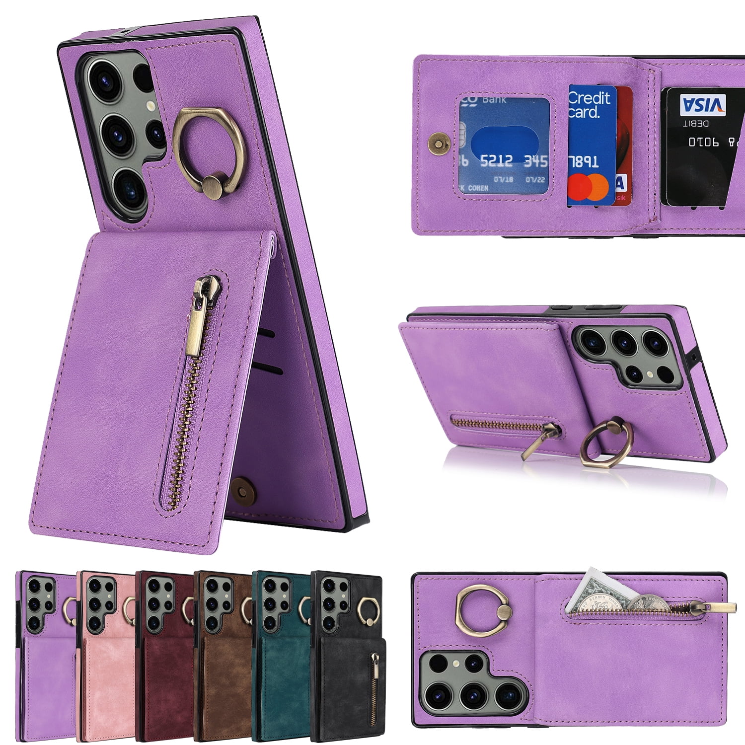 Fun-Casery Phone Case for Samsung Galaxy S22 Ultra Flip Wallet Cover ...