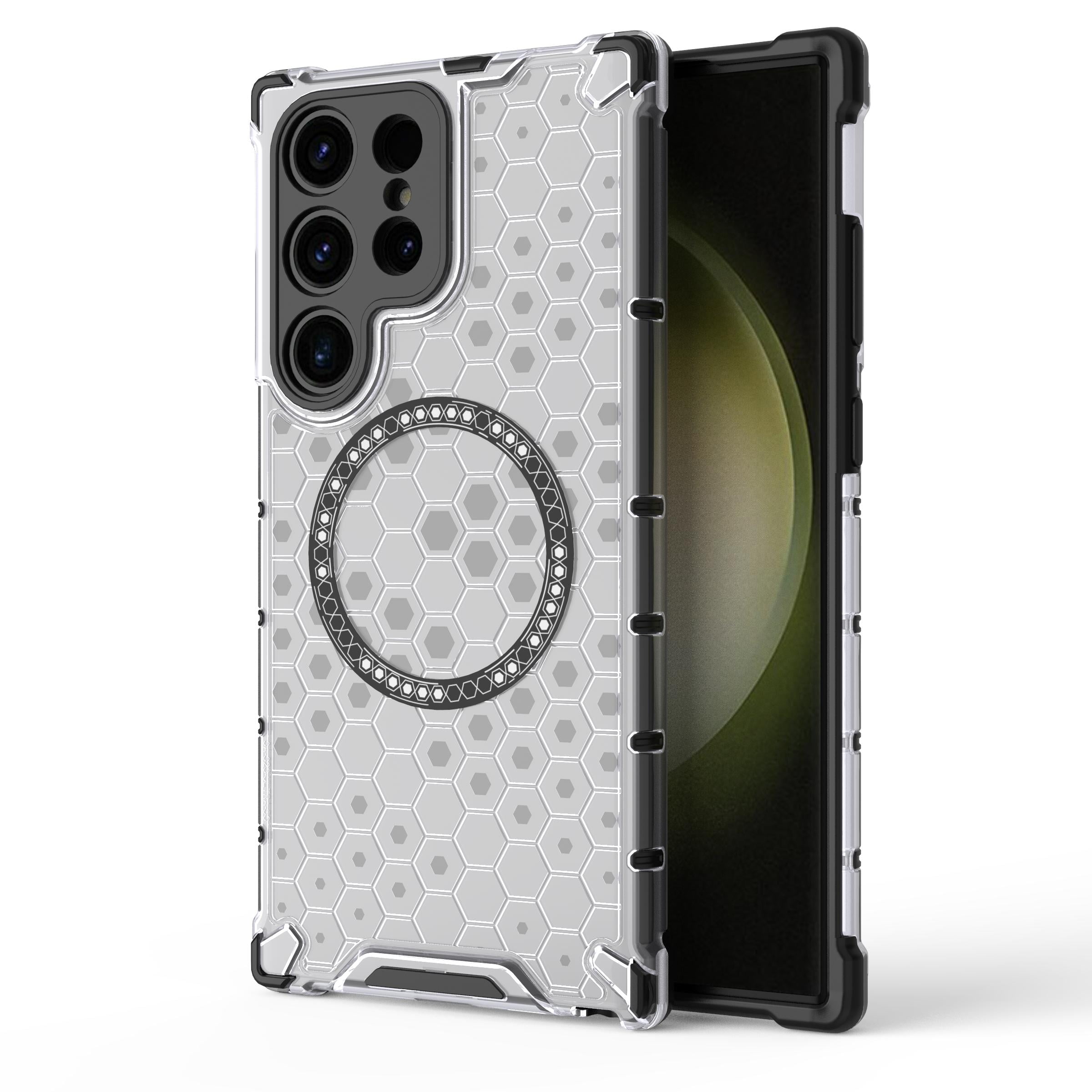 Fun-Casery for Samsung Galaxy S23 Ultra,Compatible with MagSafe Wireless Charge Transparent ...