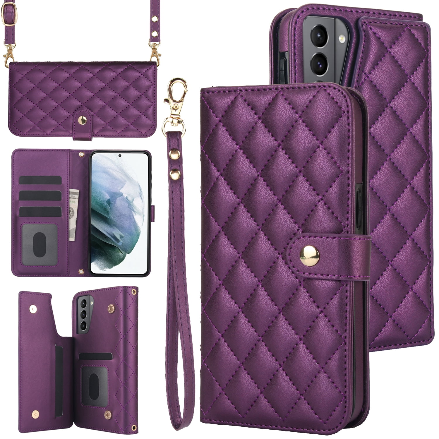 Fun-Casery Wallet Case with Card Holder for Samsung Galaxy S22 ...