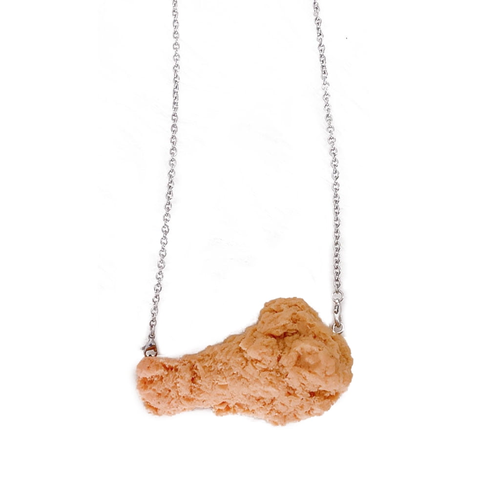 Fun Chicken Wing Pendant Necklace Realistic Food Necklace Fried Chicken ...