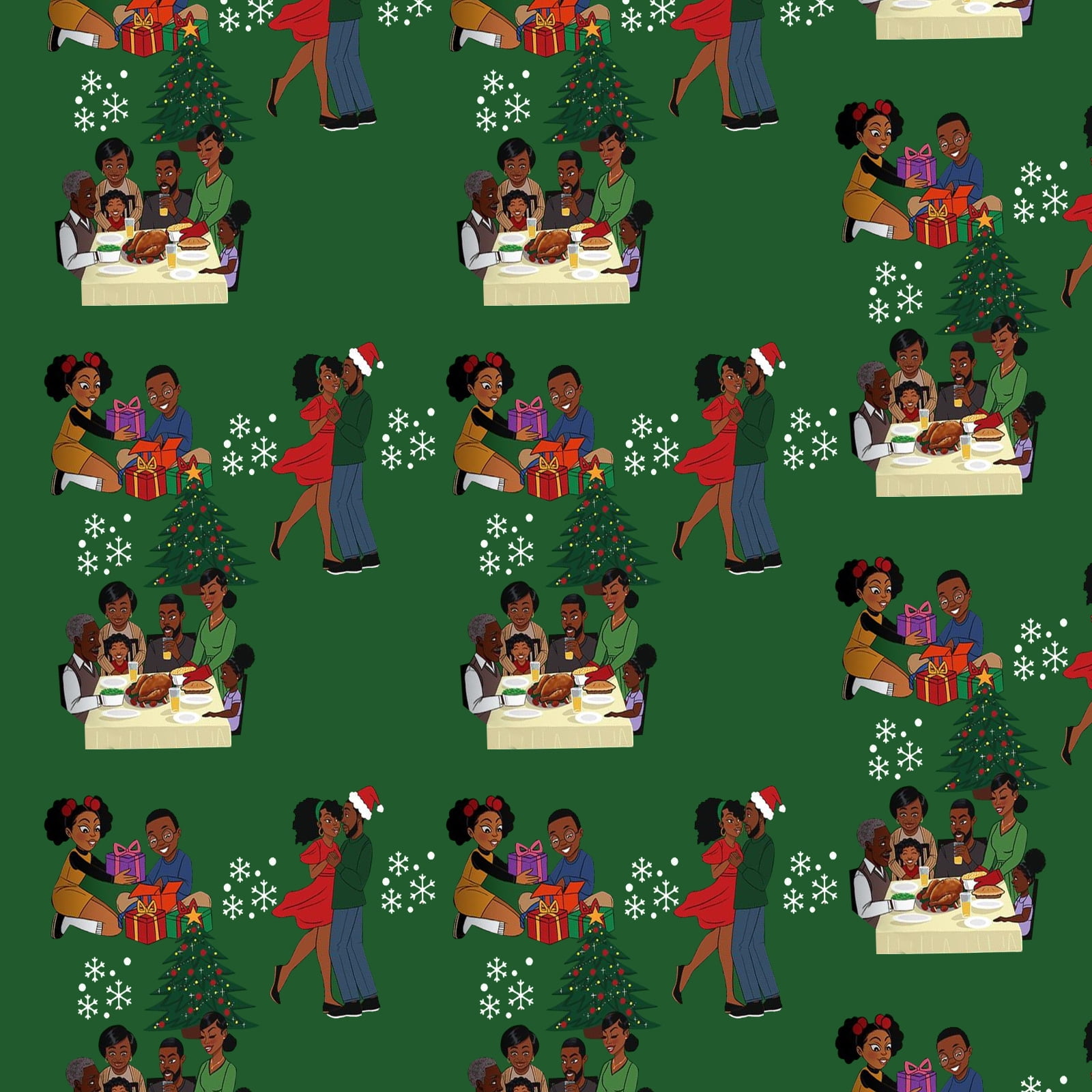 Fun Christmas Gift Wrapping Paper, Santa and Christmas Theme Design for ...