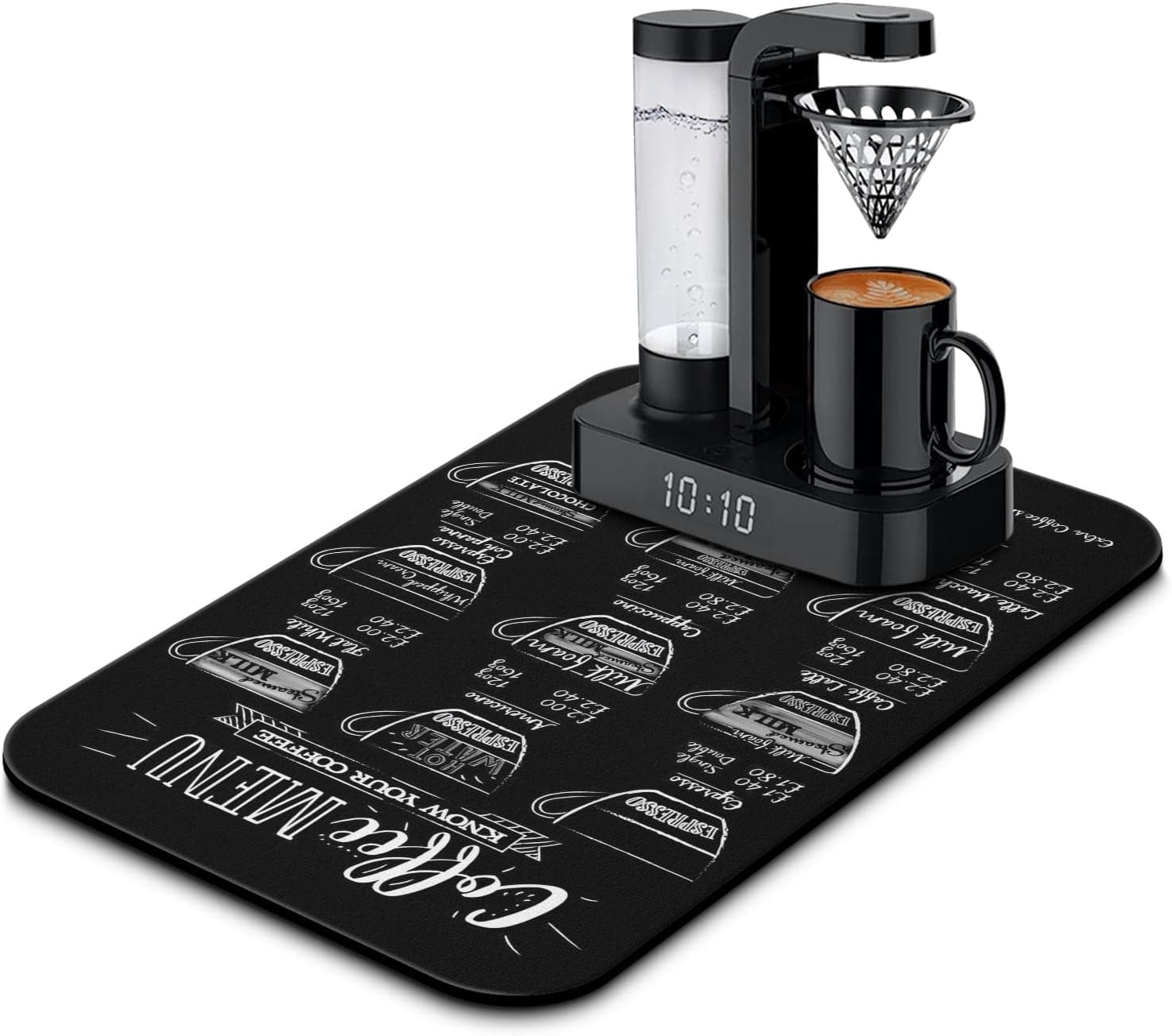 Fun Coffee Mat 19inx12in,Coffee Bar Mat for Countertops,Absorbent Hide ...