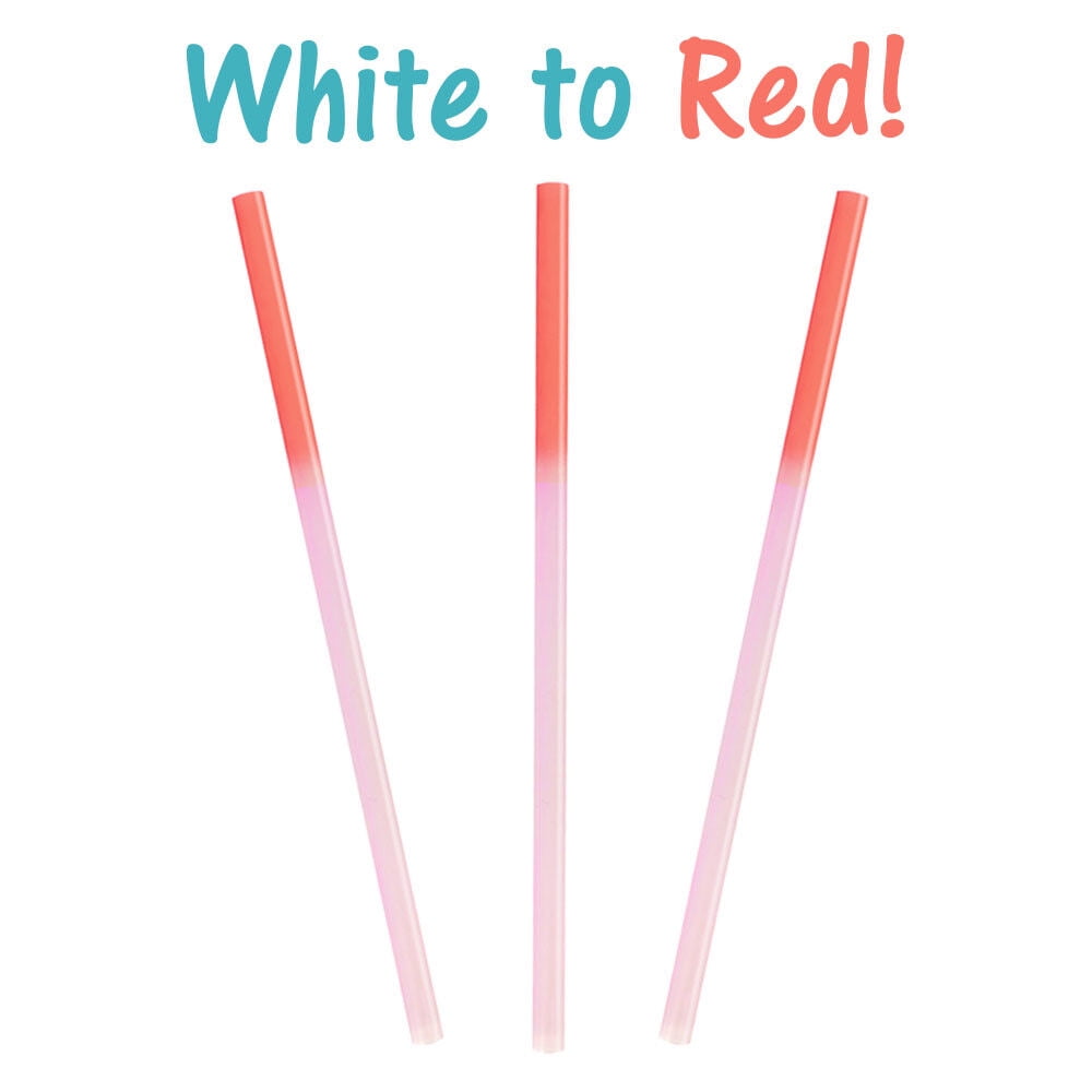 Fun Color Changing Party Straws! Reusable, Recyclable Smoothie Plastic ...