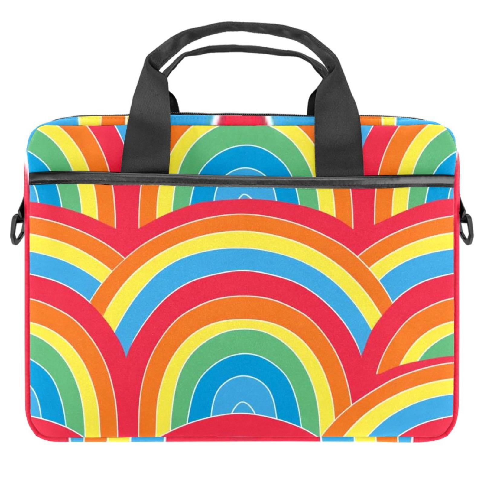 Fun Colorful Rainbow Women Laptop Bag 14.5 Inch, Business Briefcase ...