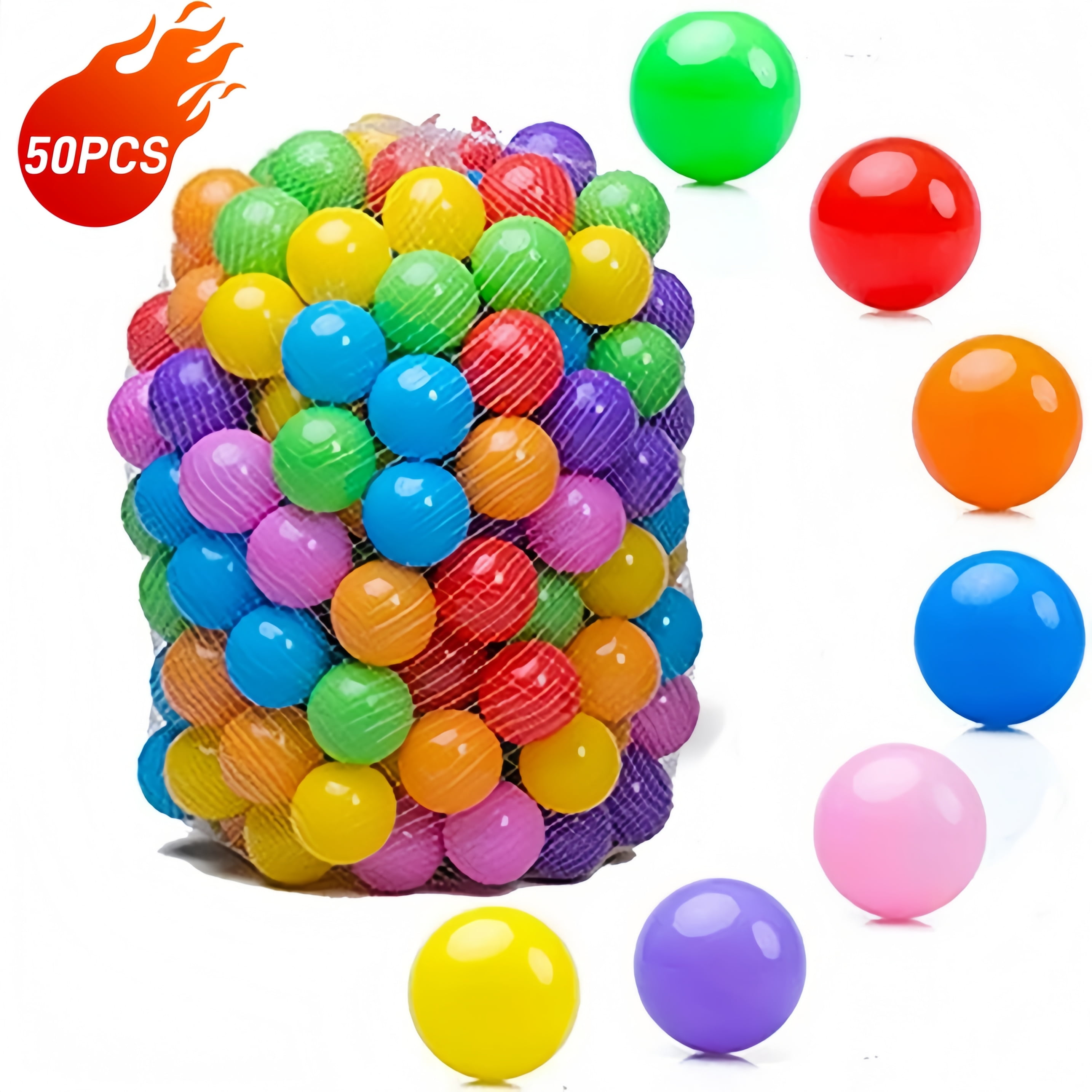 Fun Colorful Soft Plastic Ocean Ball Colorful Baby Ocean Balls,Non ...