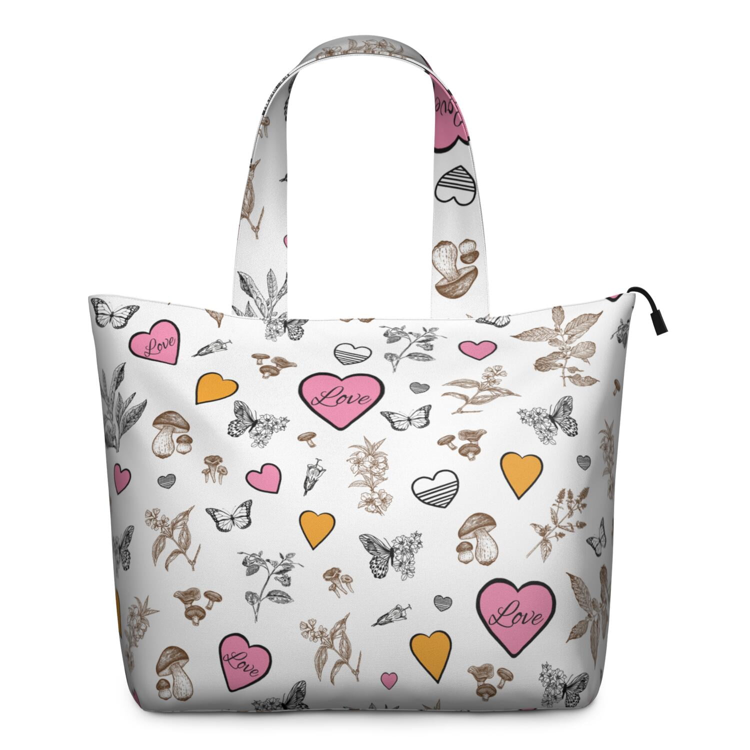 Fun & Colorful Travel Tote Bag with Kawaii Cartoon Characters ...