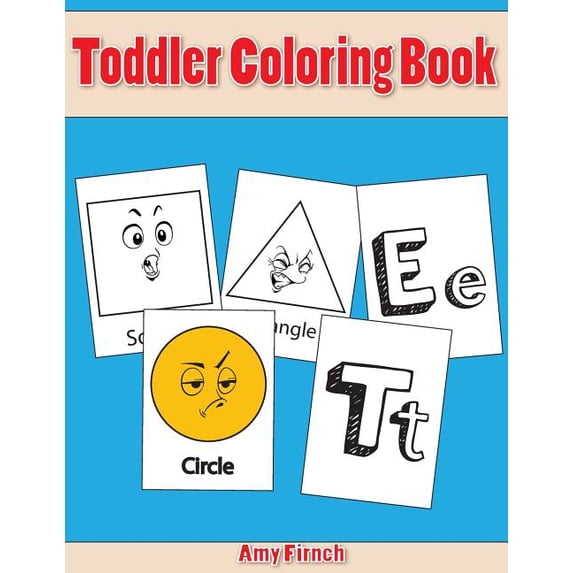 Fun Coloring Books for Kids: Toddler Coloring Book: Shape & Alphabet ...