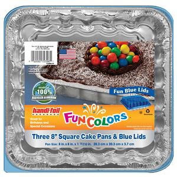 Fun Colors Square Cake Pans With Blue Lids - Walmart.com