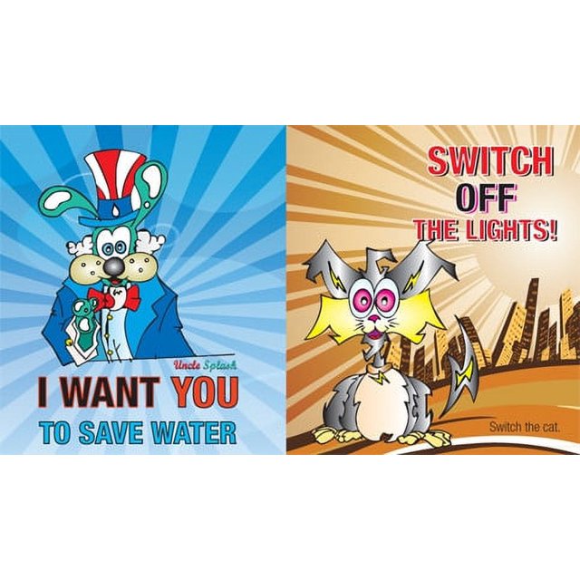 Fun Conservation Stickers - WATER & ENERGY Characters 20 Pack - Walmart.com